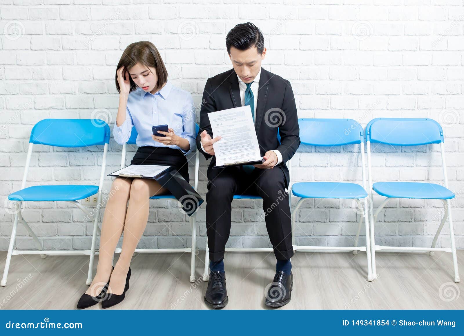 Applicants Wait for Interview Stock Photo - Image of cheer, anxious ...