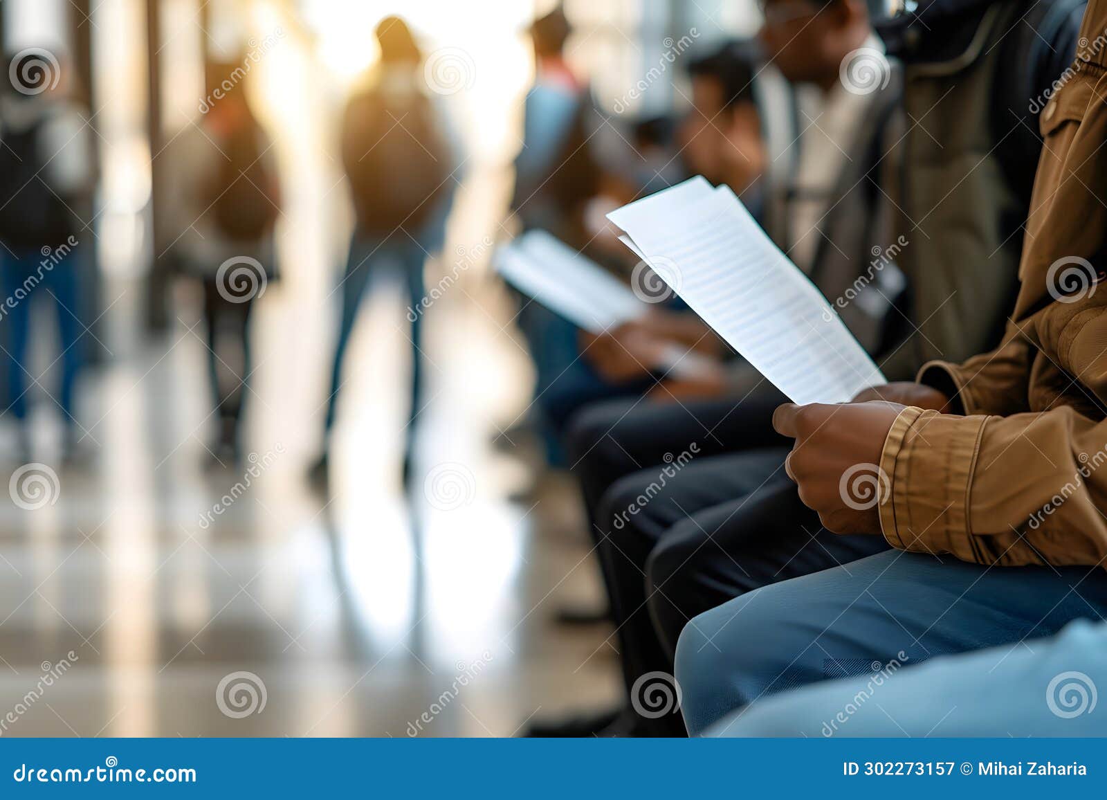 Applicants Waiting for Job Interview. Created with Generative AI Stock ...