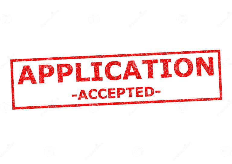 APPLICATION ACCEPTED stock photo. Image of approve, paperwork - 87994338