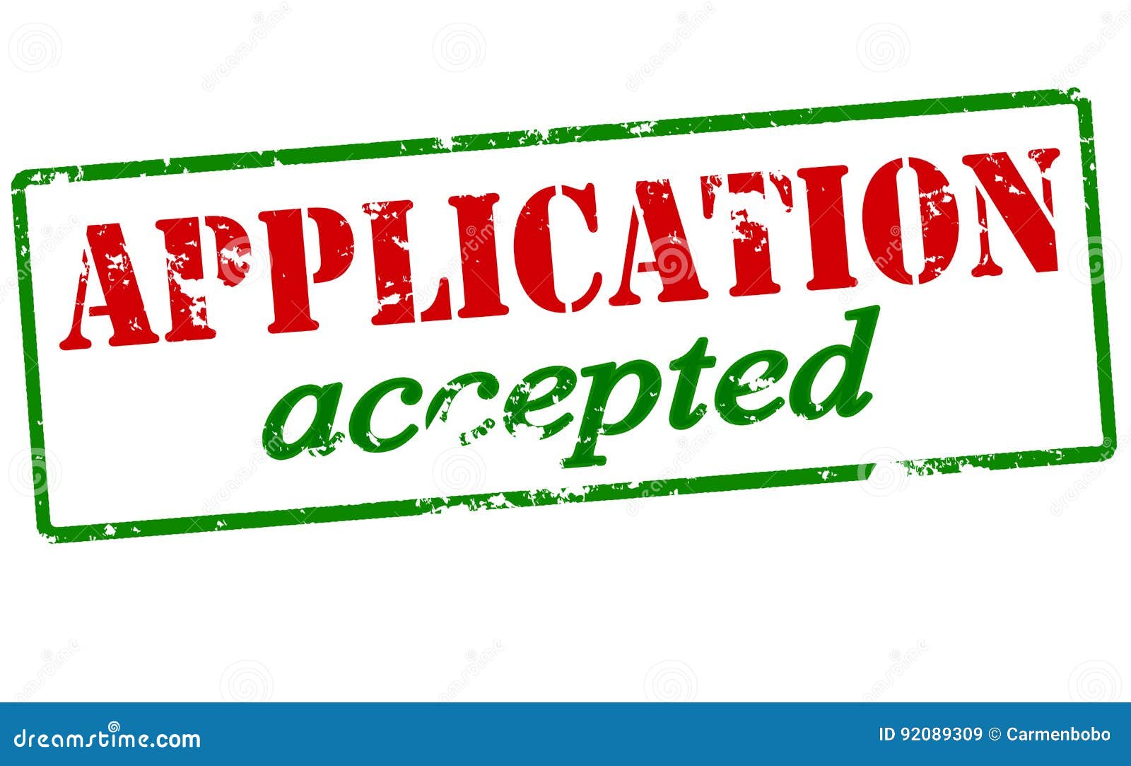Application accepted stock illustration. Illustration of rectangular ...