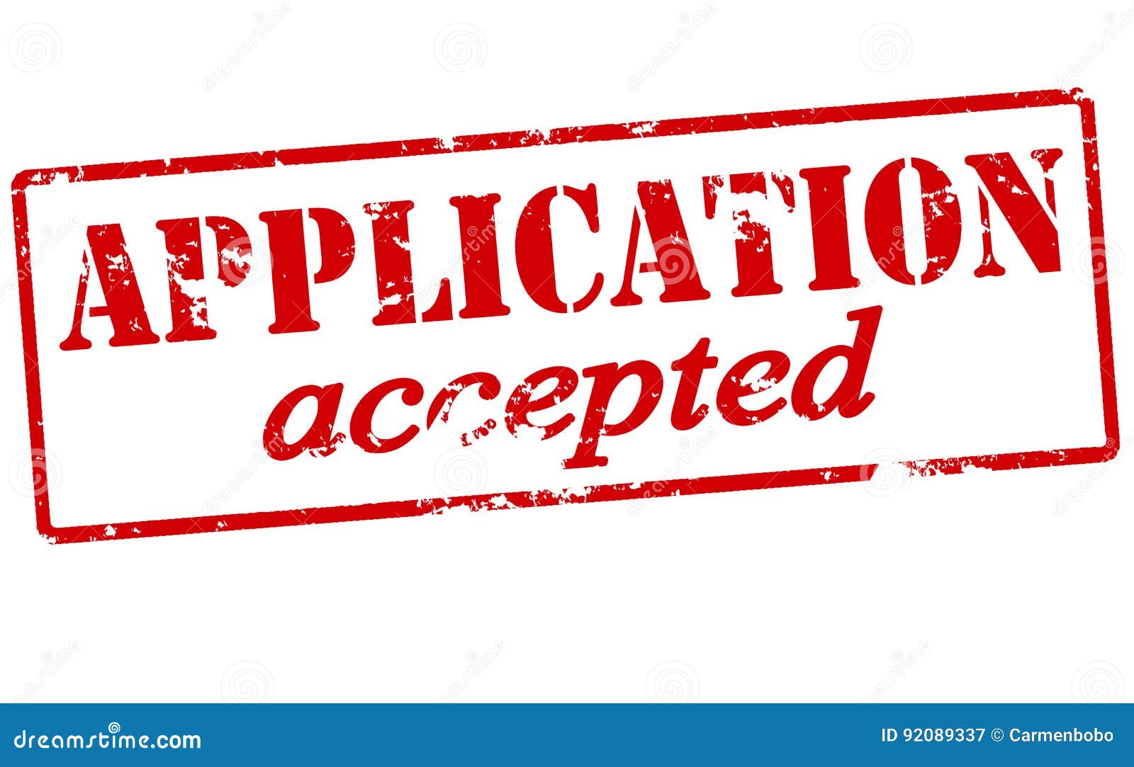 Application accepted stock illustration. Illustration of grungy - 92089337