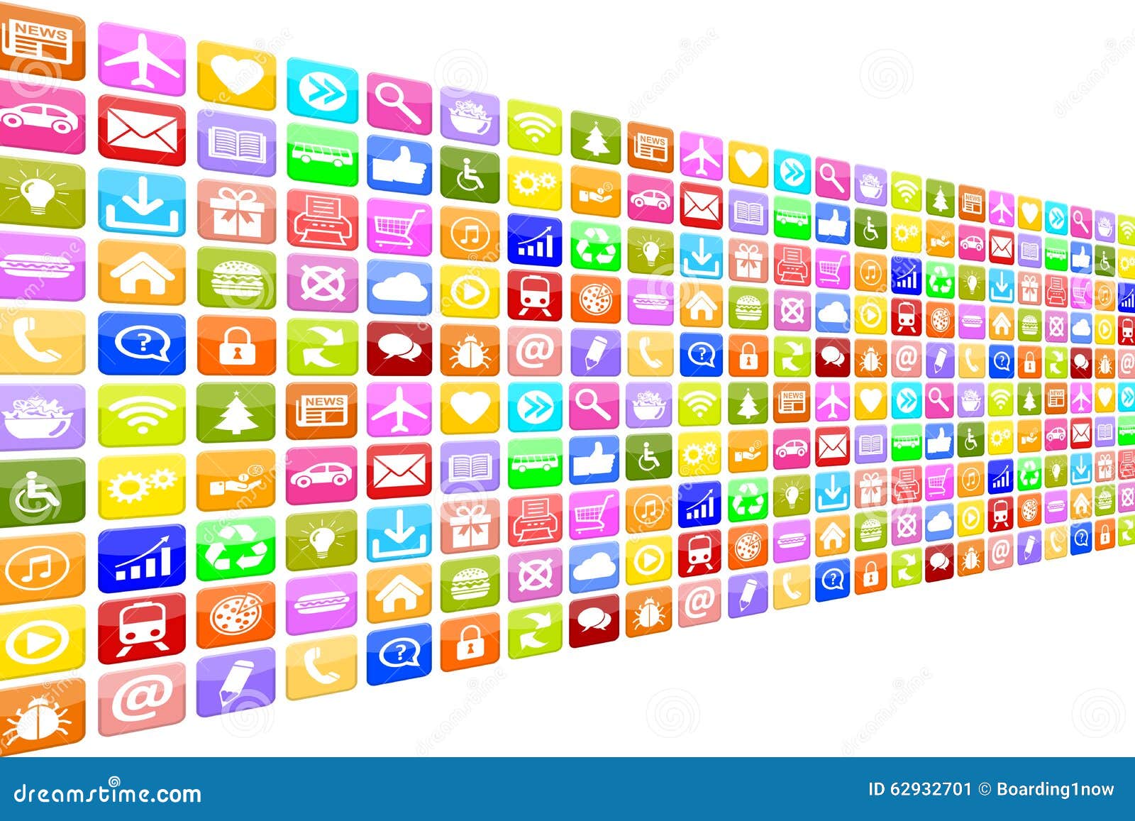 Application Apps App Icon Icons Set for Mobile or Smart Phone Stock ...