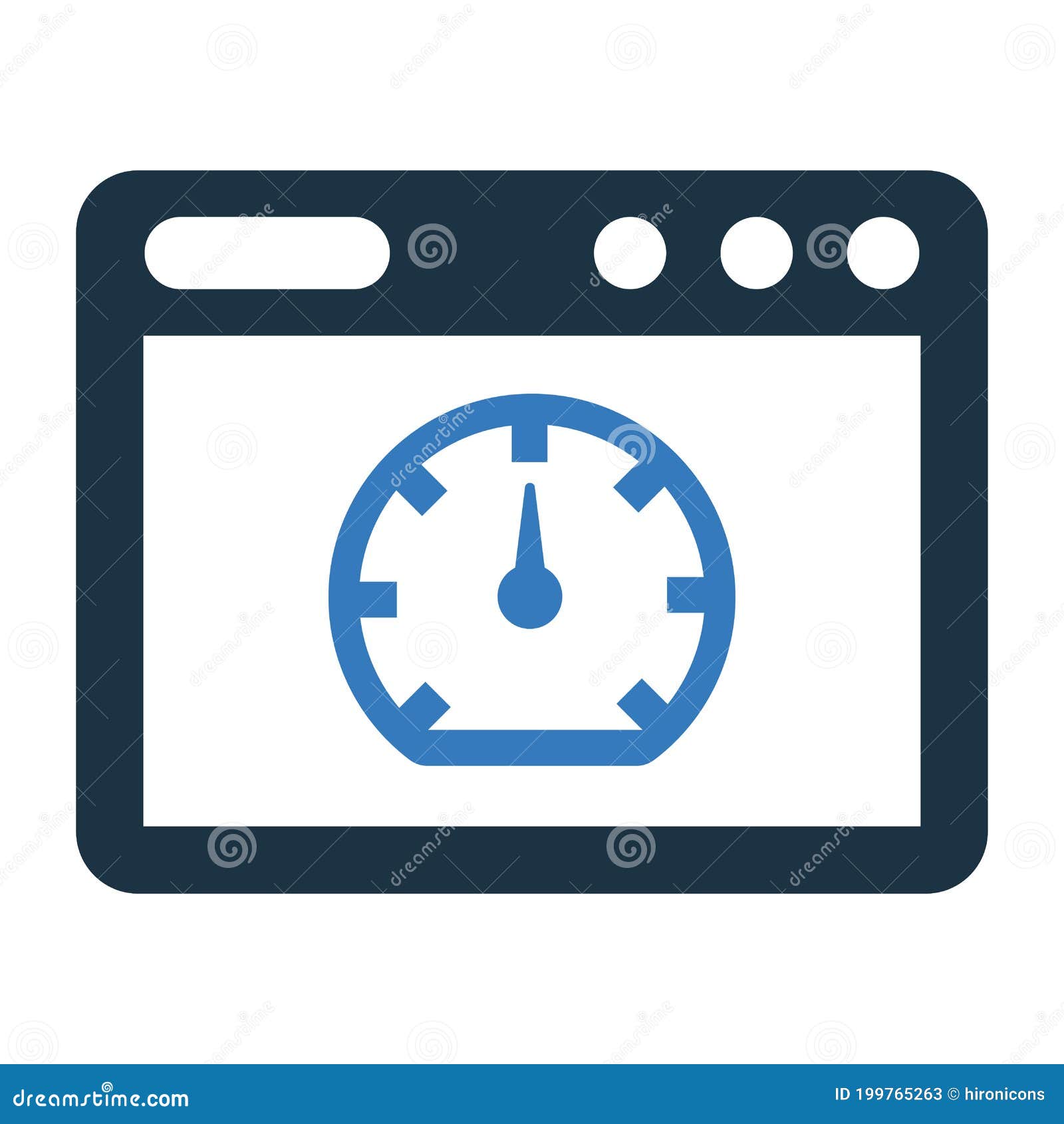 Application, Browser, Page Speedometer Icon. Vector Graphics Stock ...