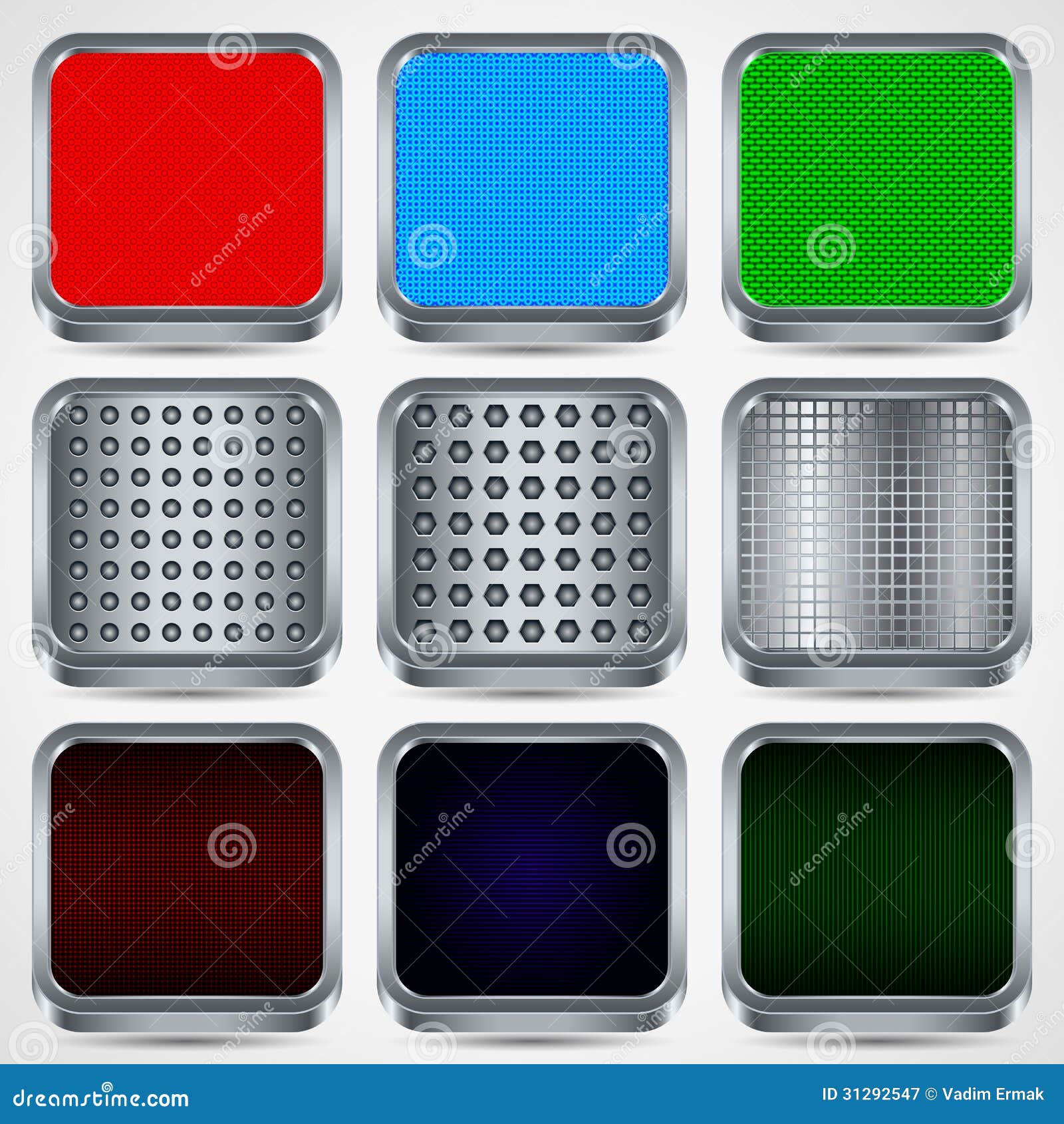 Application Buttons Vector Set Stock Vector - Illustration of ...