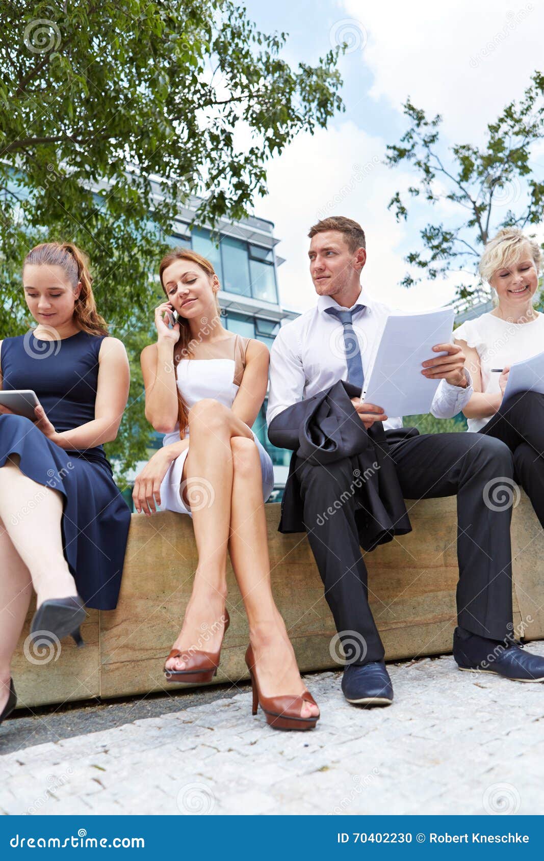 Application Candidates Waiting at Assessment Center Stock Photo - Image ...