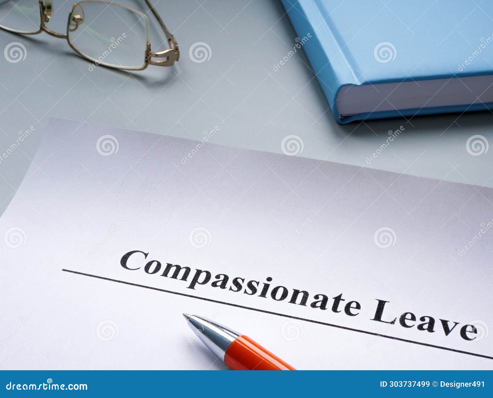 Application for Compassionate Leave and Pen. Stock Image - Image of ...
