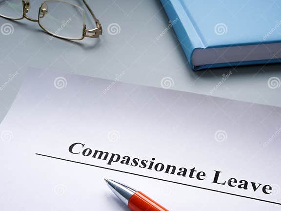 Application for Compassionate Leave and Pen. Stock Image - Image of ...