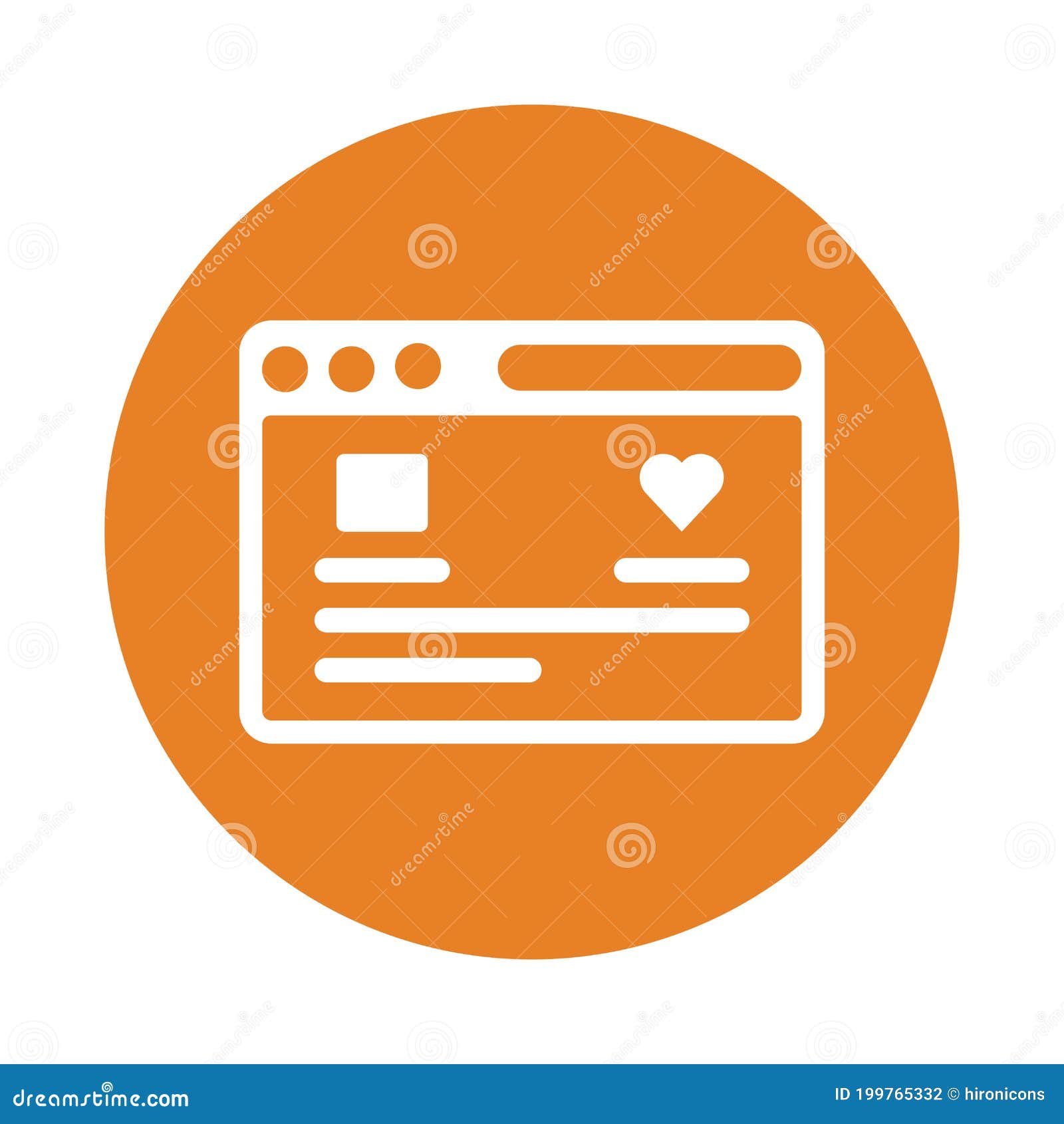 Application, Configuration, Window Icon. Orange Version Stock Vector ...