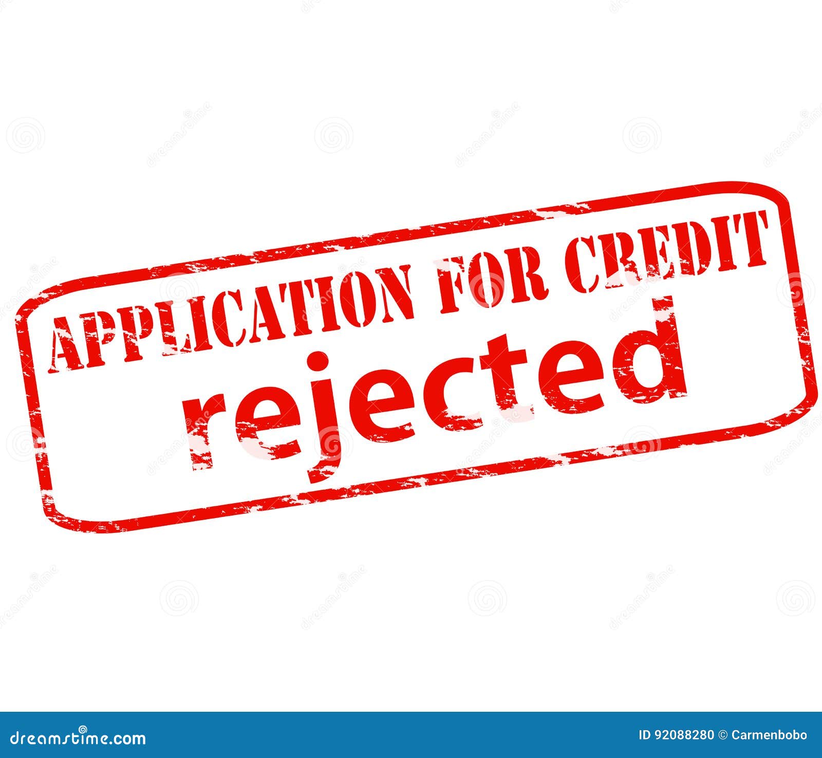 Credit Rejected Document Icon In Badge Style. One Of Decline Collection ...