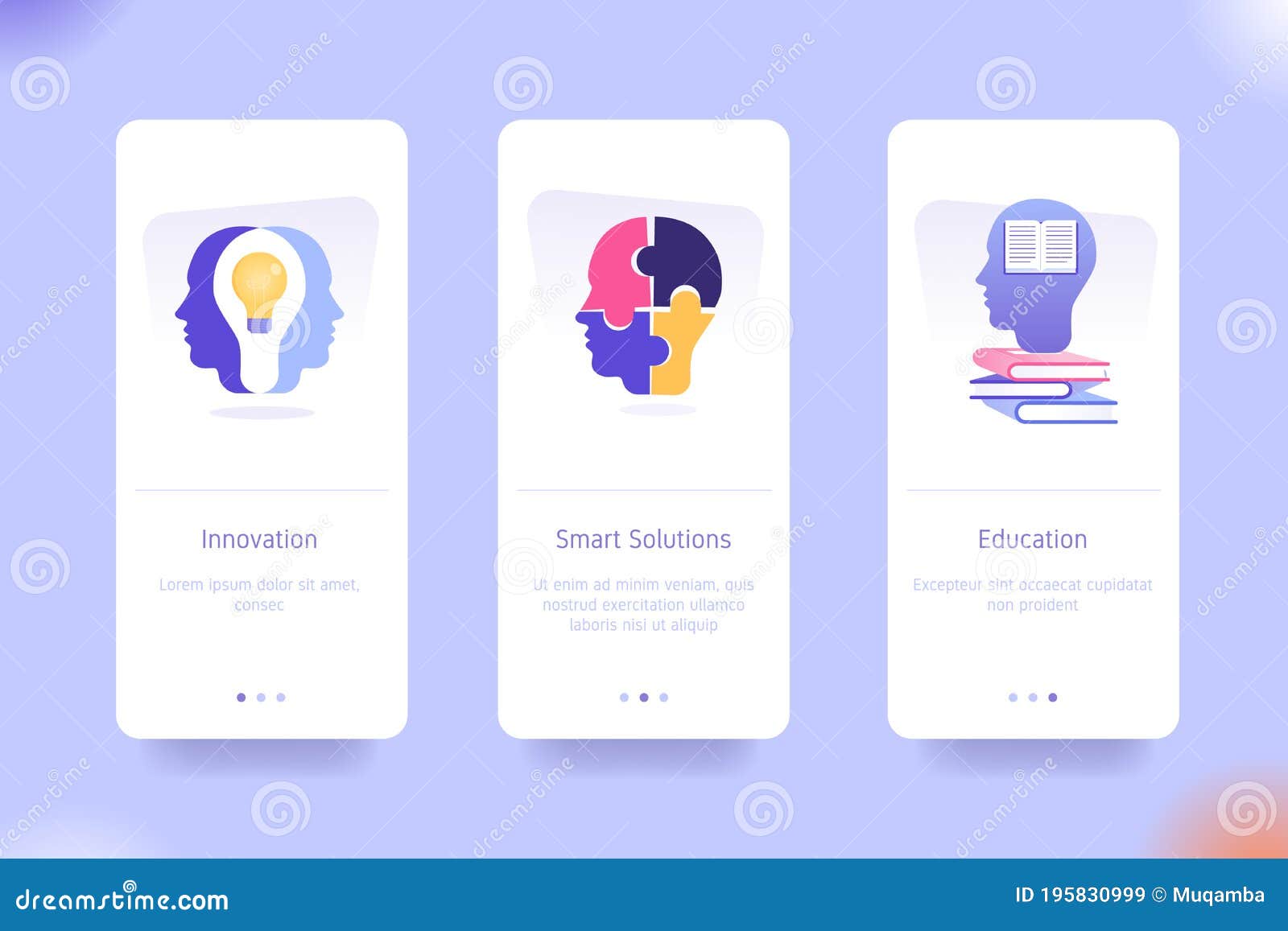 Application Design Set For Innovation, Smart Solutions And Education ...