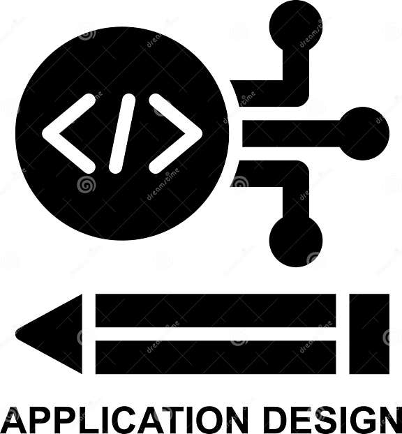 Application Design System Design Programming Coding Design Software Development Solid Glyph