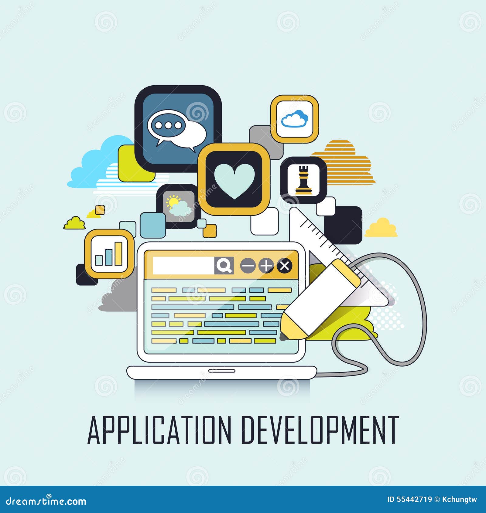 Application Development Concept Stock Vector - Illustration of business ...