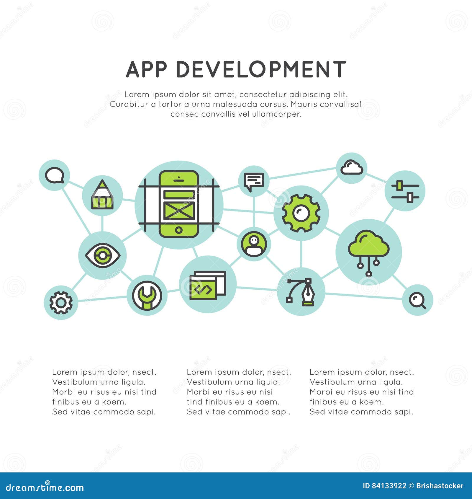 Application Development Process Stock Vector - Illustration of layout, options: 84133922