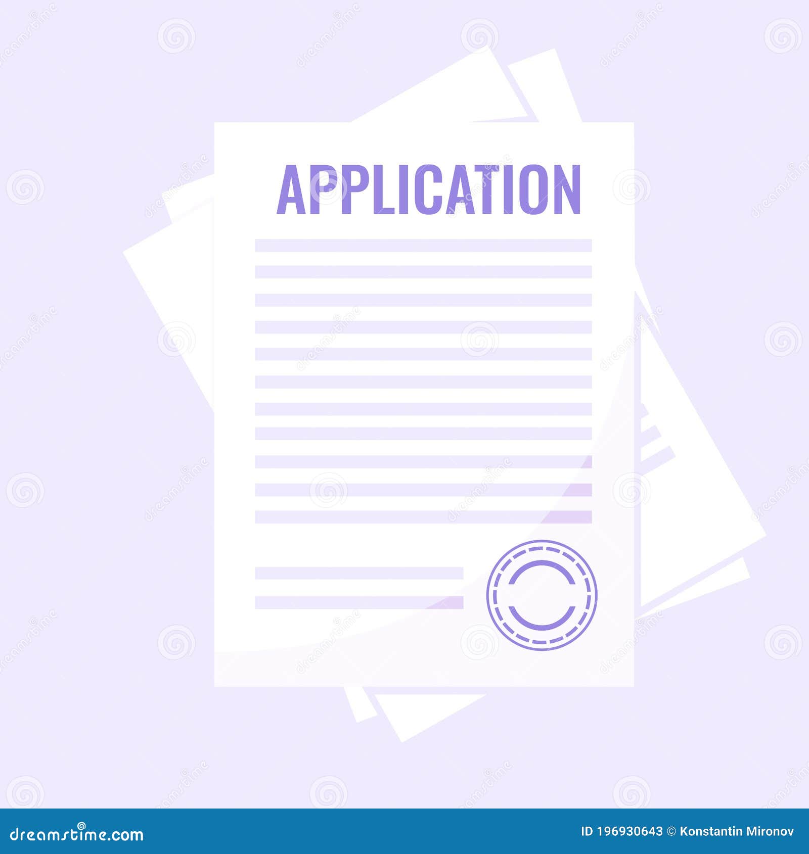 Application Form Submit Flat Style Design Icon Sign Vector Illustration ...