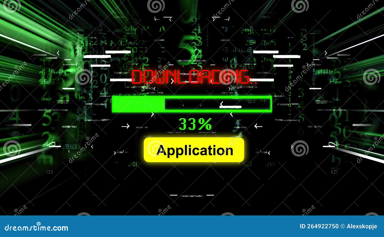 Application Download Progress Bar on the Screen Stock Illustration ...