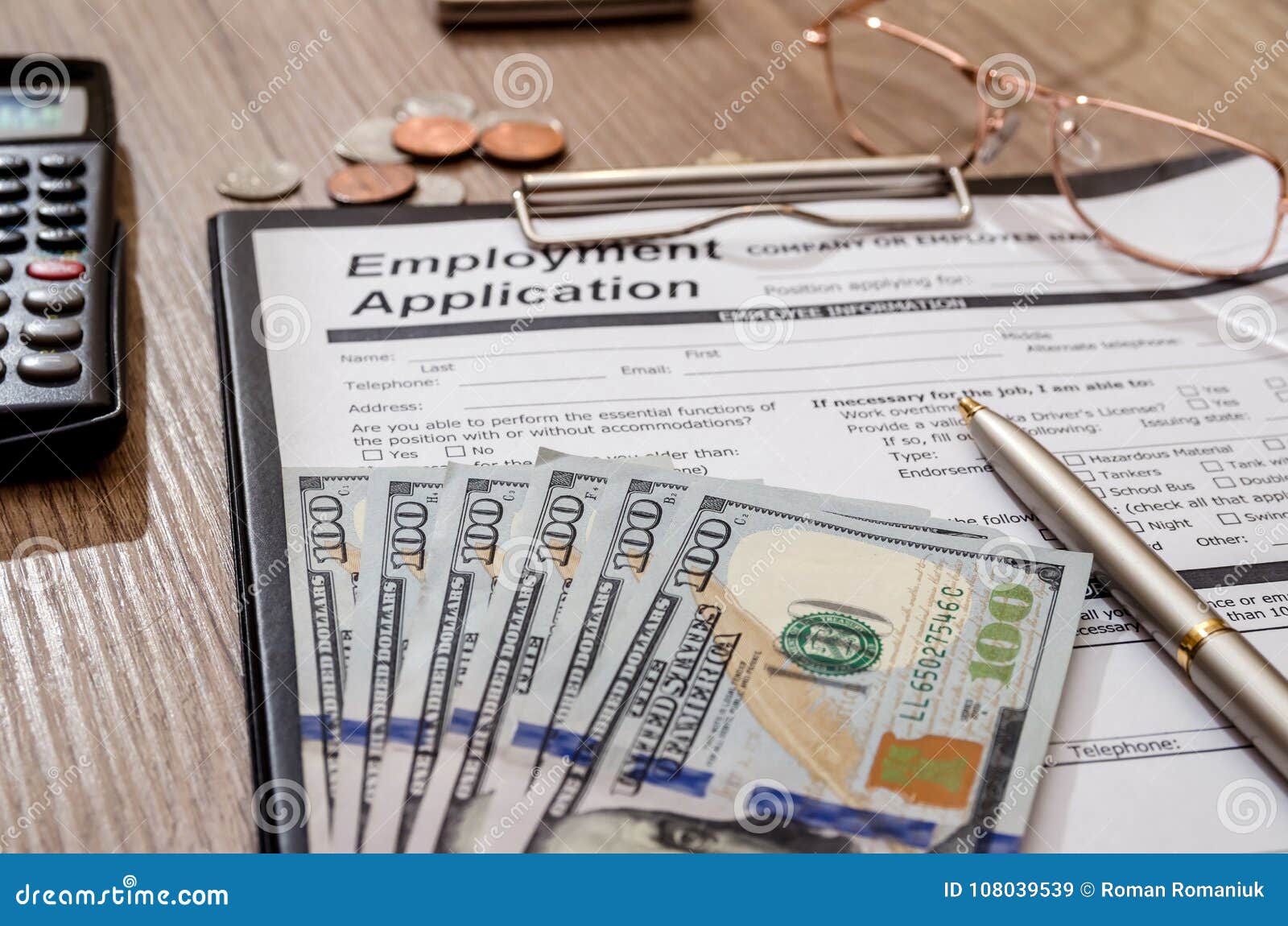 Application for employment stock image. Image of policy - 108039539