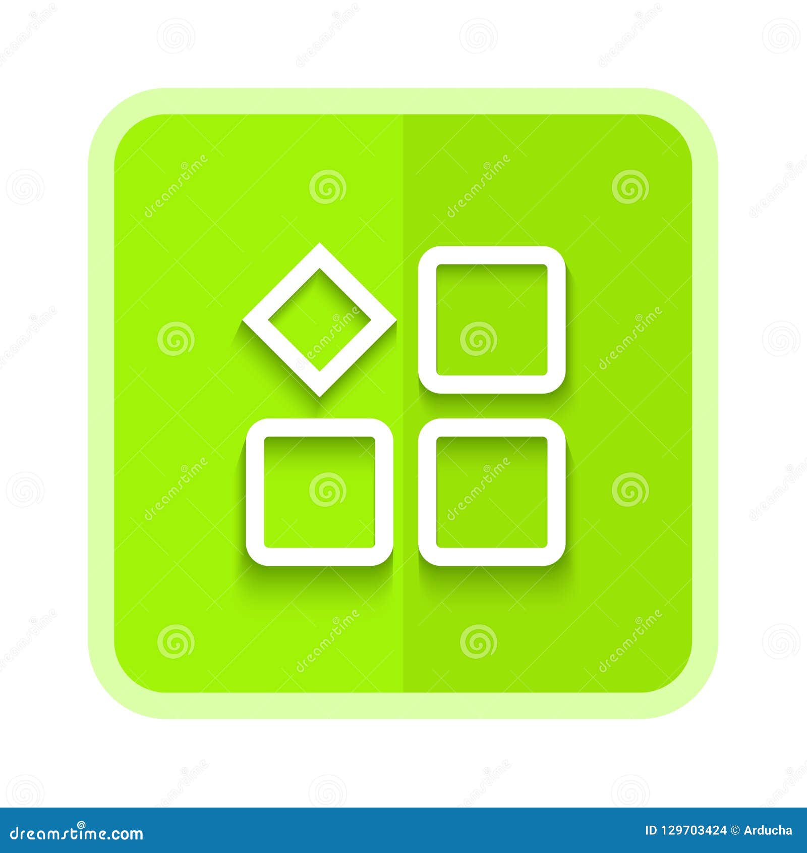 Application Flat Green Symbol Stock Vector - Illustration of mobile ...