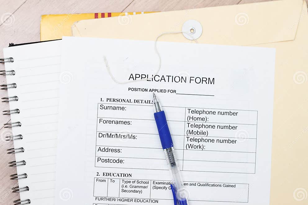 Application form stock photo. Image of exchange, form - 15957414