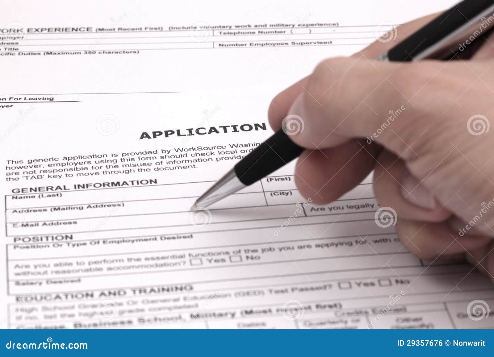 Application form stock photo. Image of estate, identity - 29357676