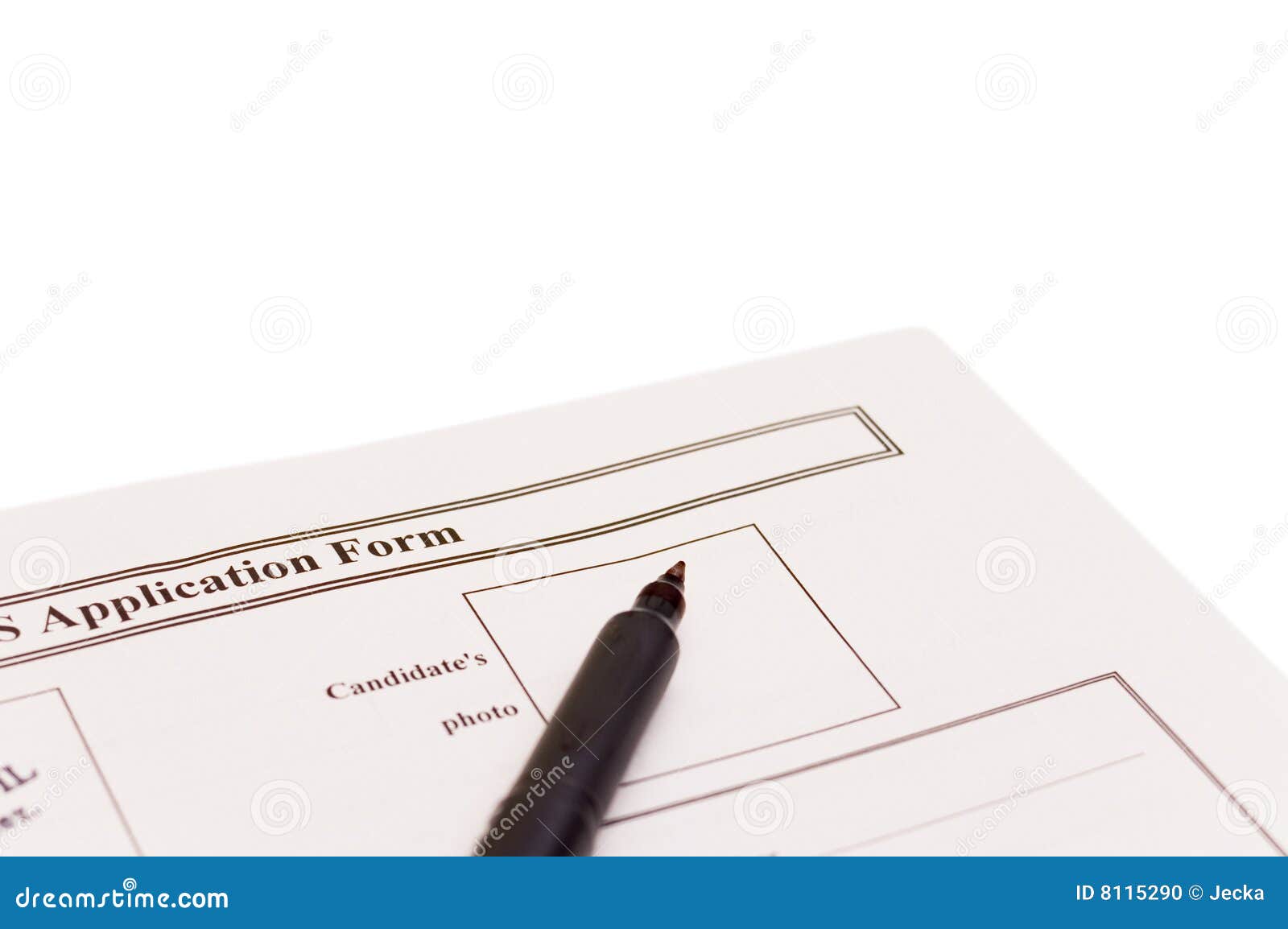 Application form stock photo. Image of business, access - 8115290