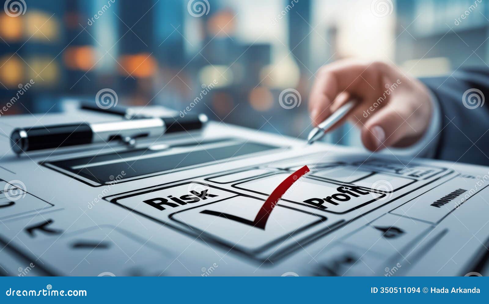 Application Form with Check Mark Box Options between Risk or Profit ...