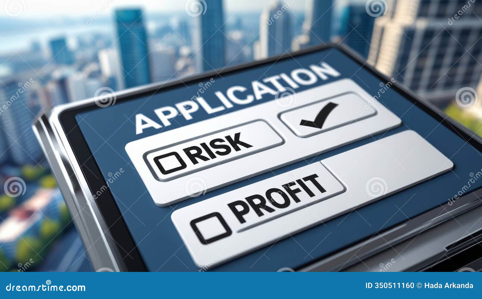 Application Form with Check Mark Box Options between Risk or Profit ...