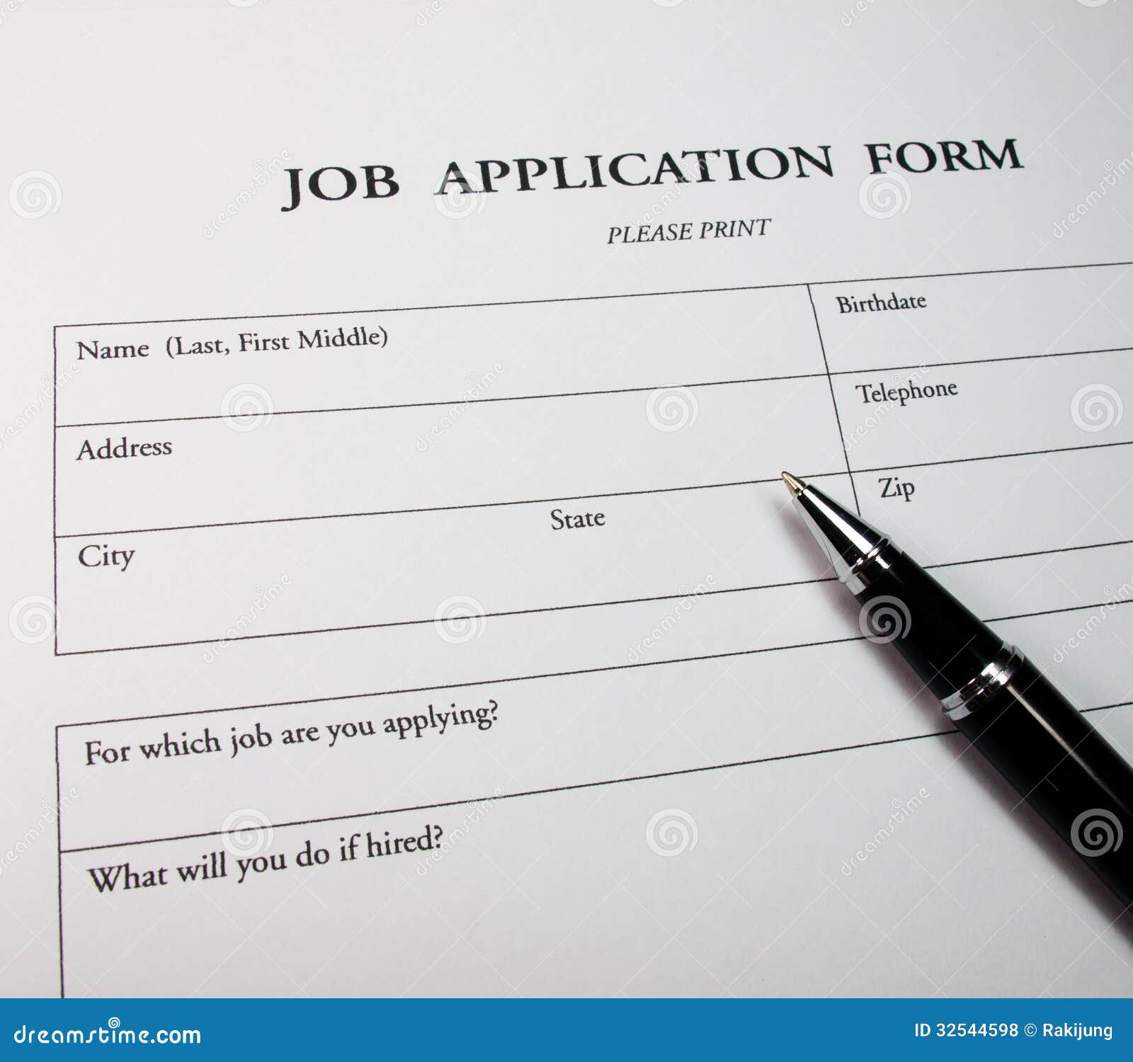 Application Form Concept for Applying for a Job Stock Photo - Image of ...