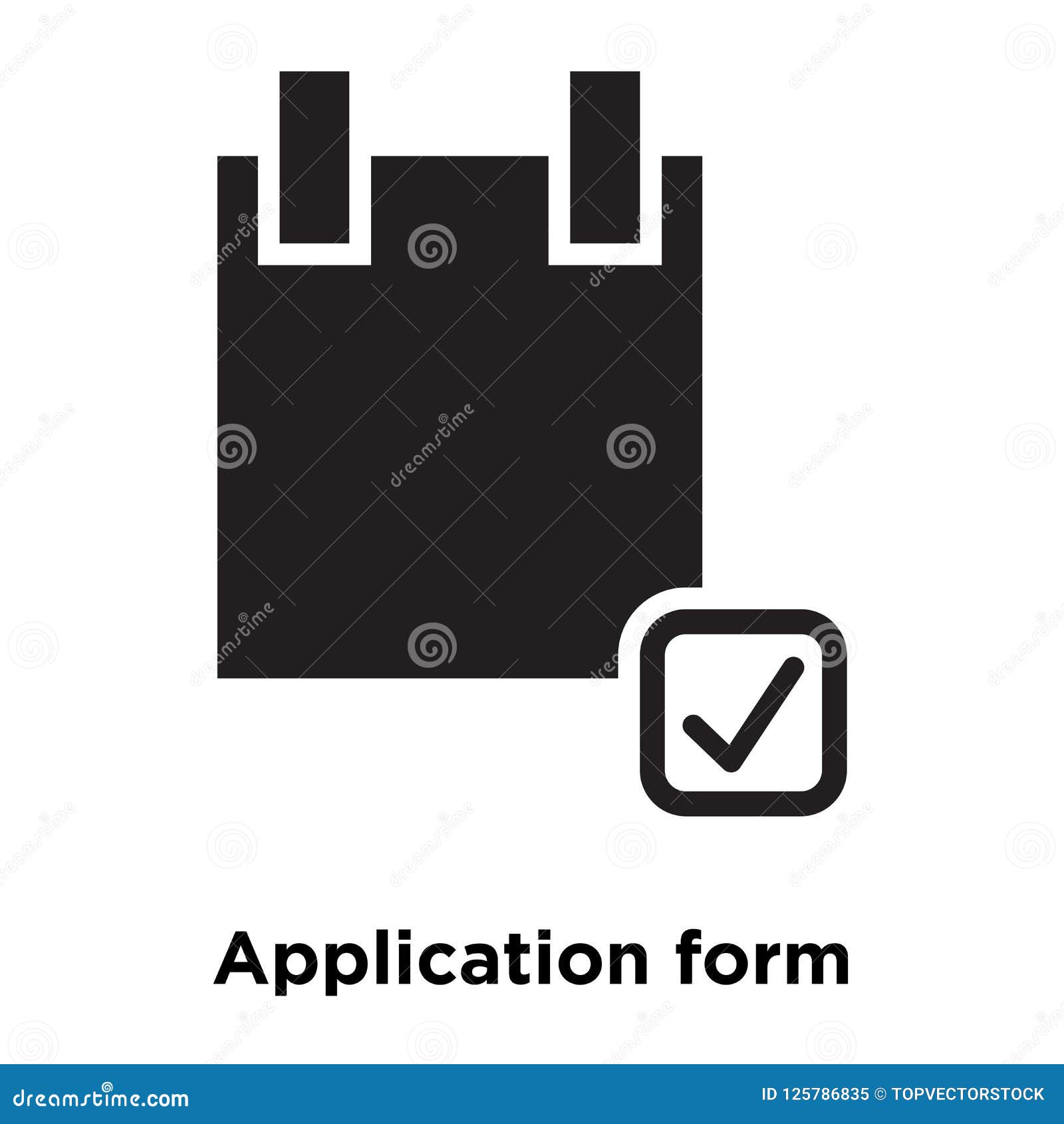 Application Form Icon Vector Isolated on White Background, Logo Stock ...