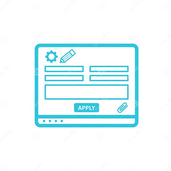 Application Form Icon.Website Maintenance, Graphic Design Stock Vector ...