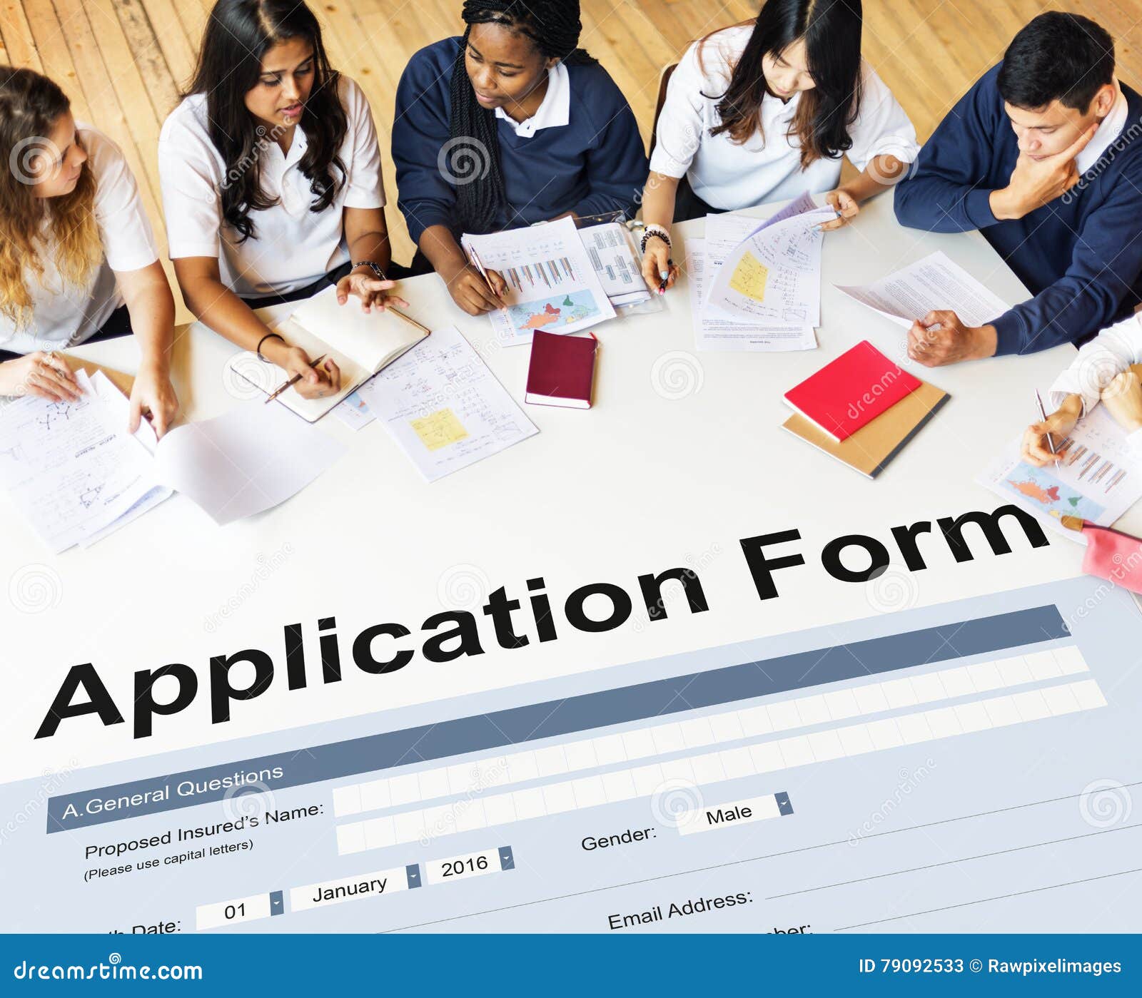 Application Form Information Employment Concept Stock Image - Image of ...
