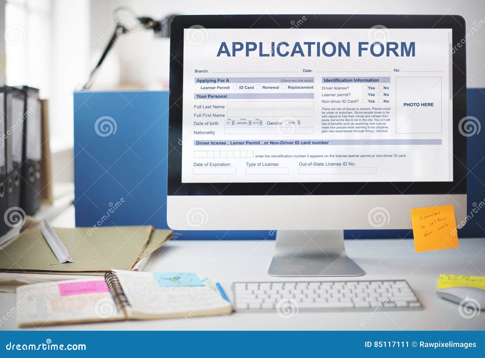 Application Form Information Employment Concept Stock Image - Image of ...