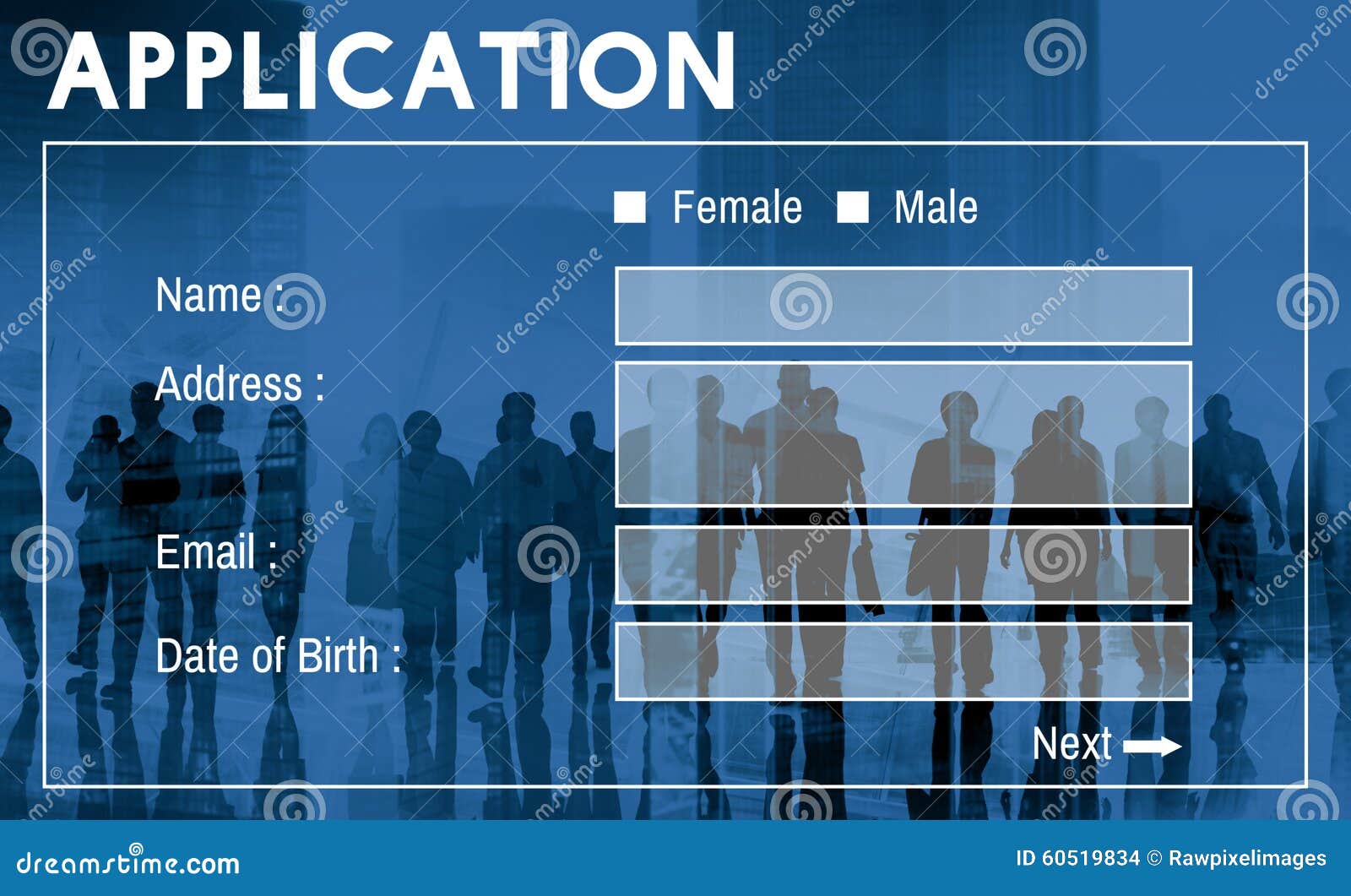 Application Form Interface Webpage Register Concept Stock Photo - Image ...