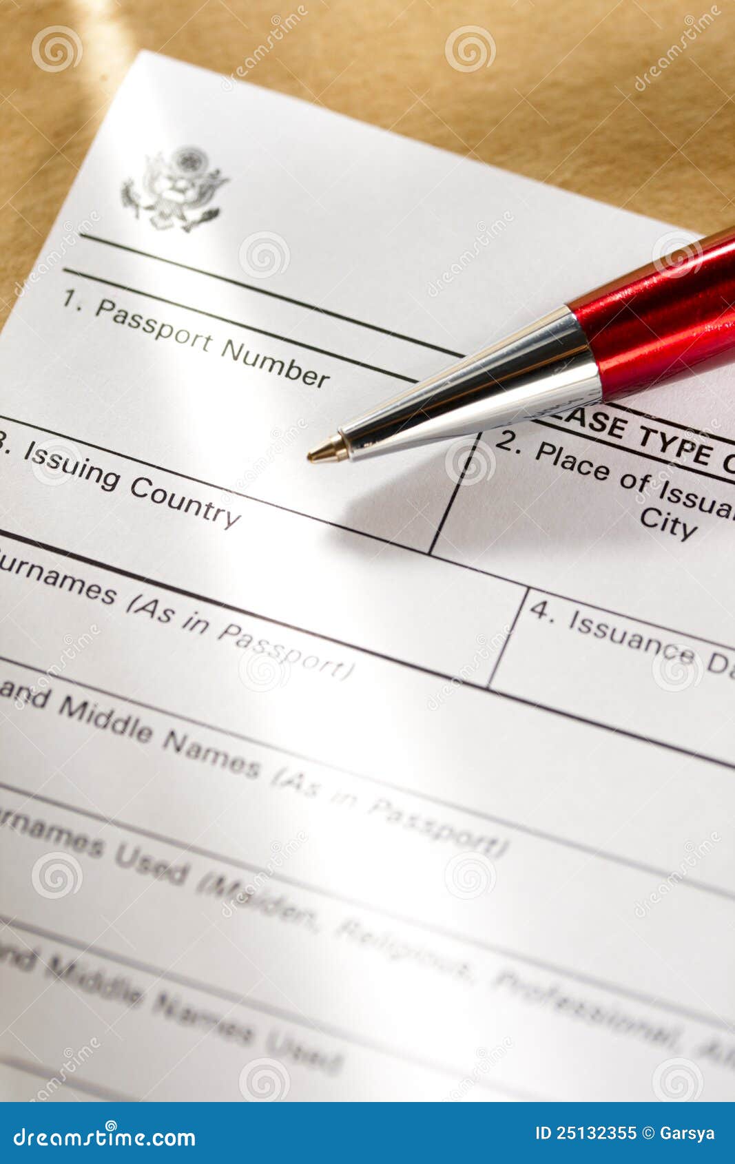 Application form with pen stock image. Image of number - 25132355