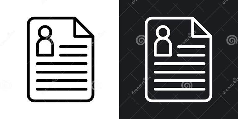 Application Form Thin Line Vector Icon Set Stock Vector - Illustration ...