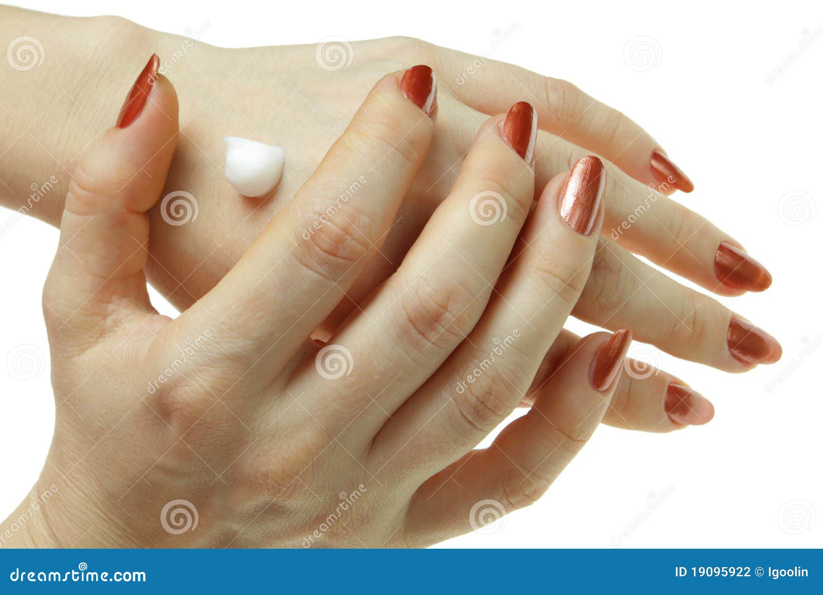 Application of hand cream stock photo. Image of girl - 19095922