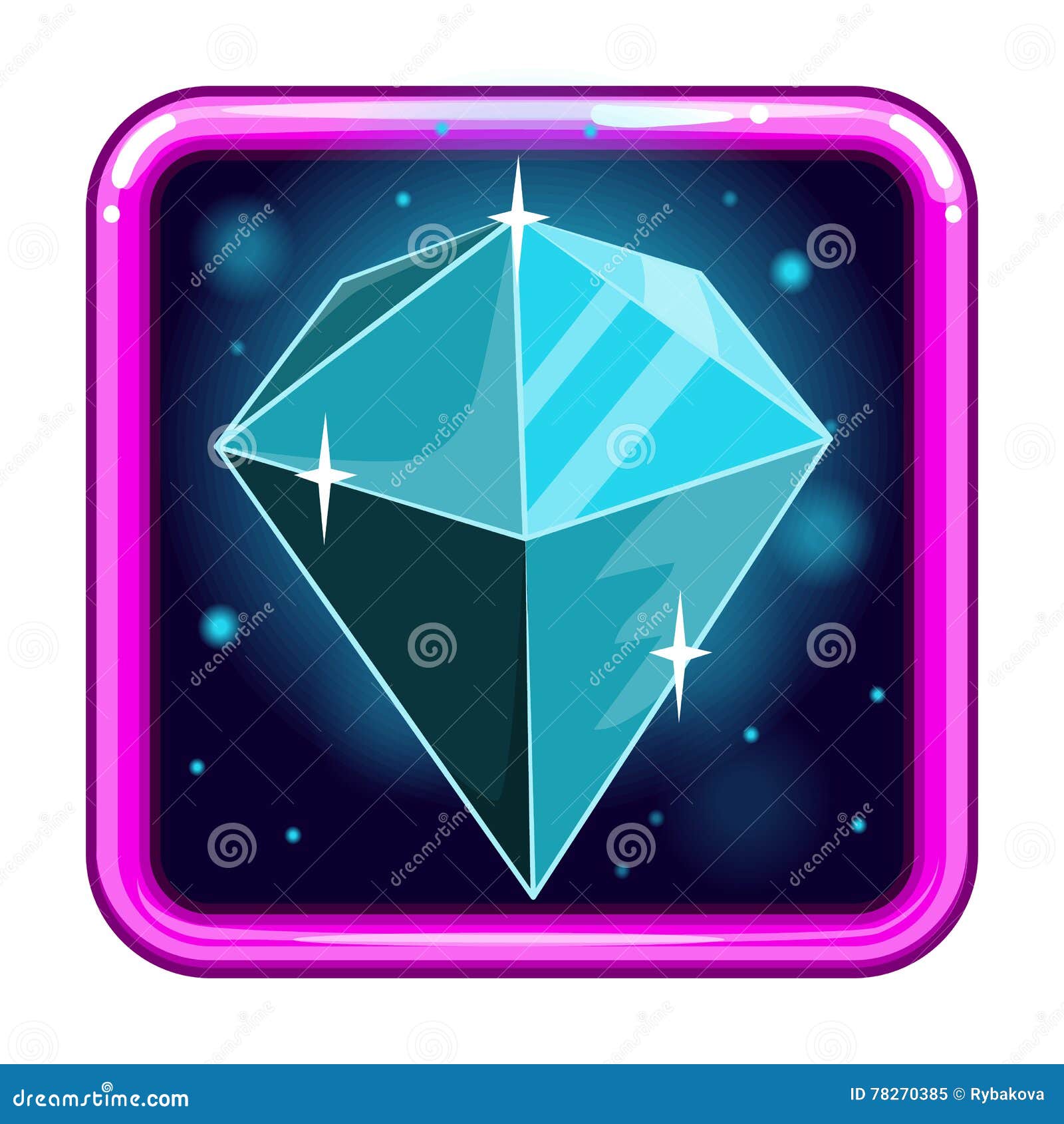 The Application Icon with Gems 4 Stock Vector - Illustration of granite ...