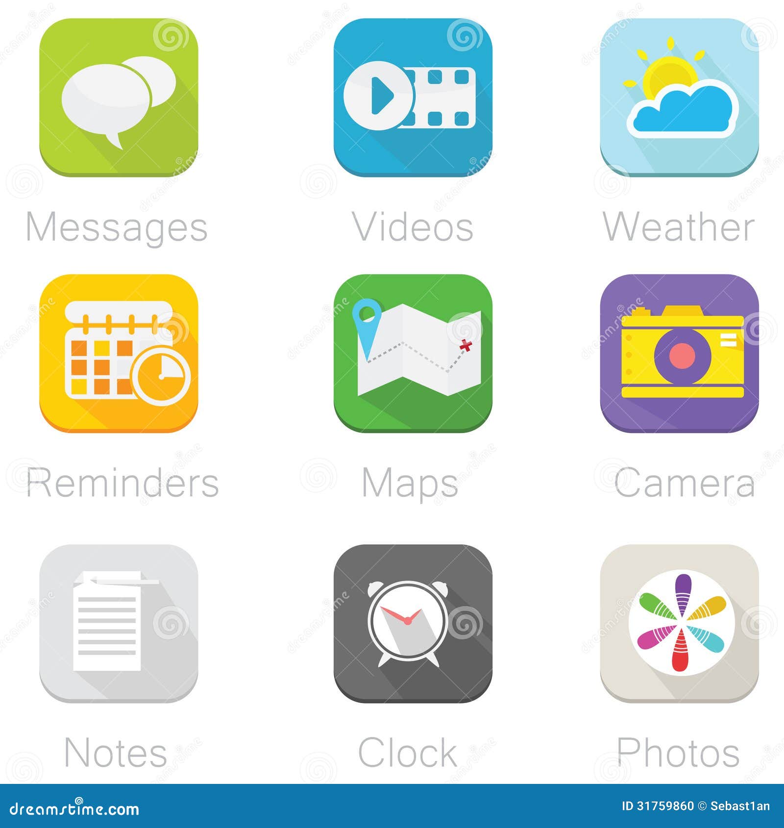 Application Icon stock vector. Illustration of note, document - 31759860