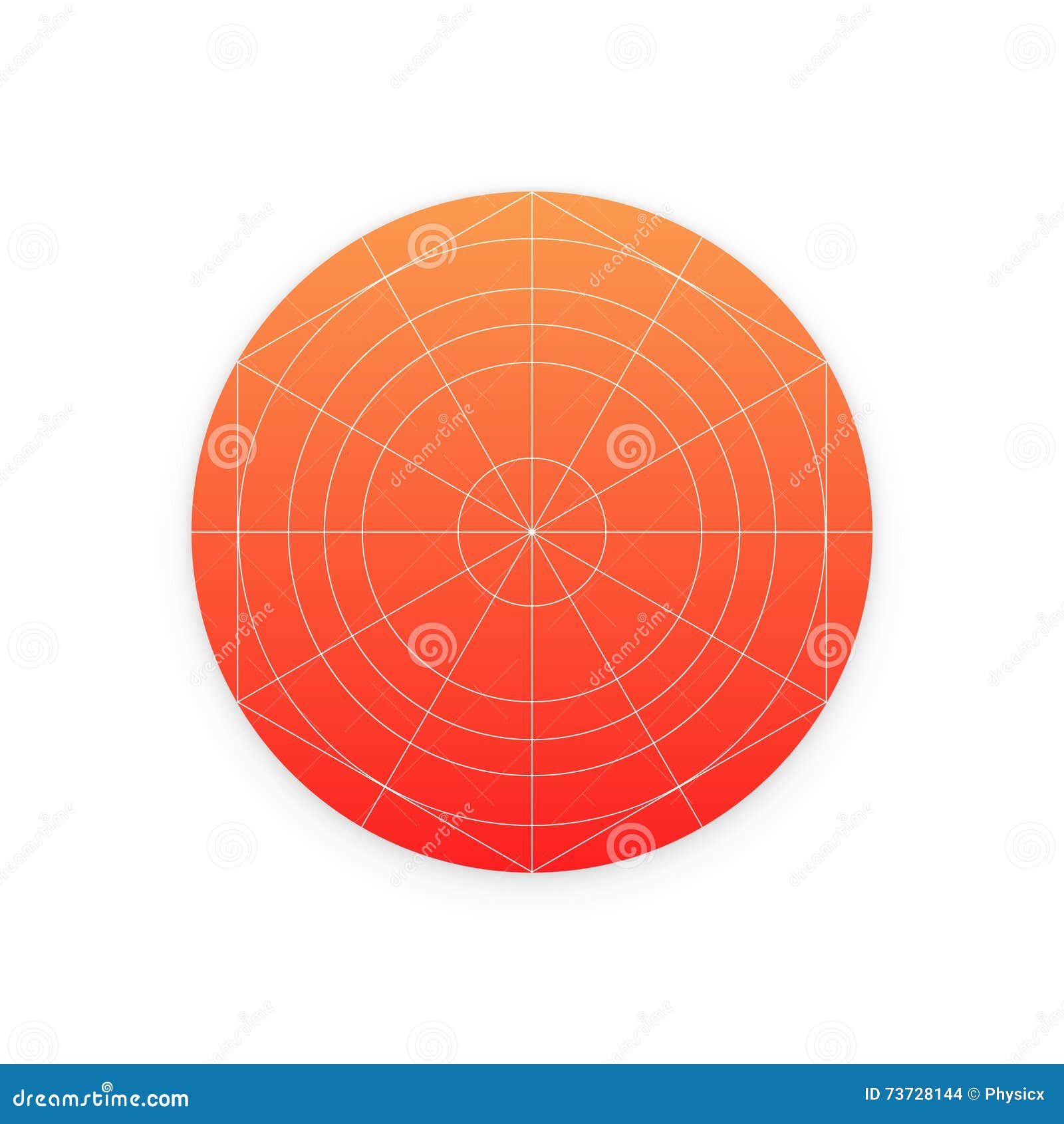 Application Icon Template With Guidelines, Grids Vector Illustration ...