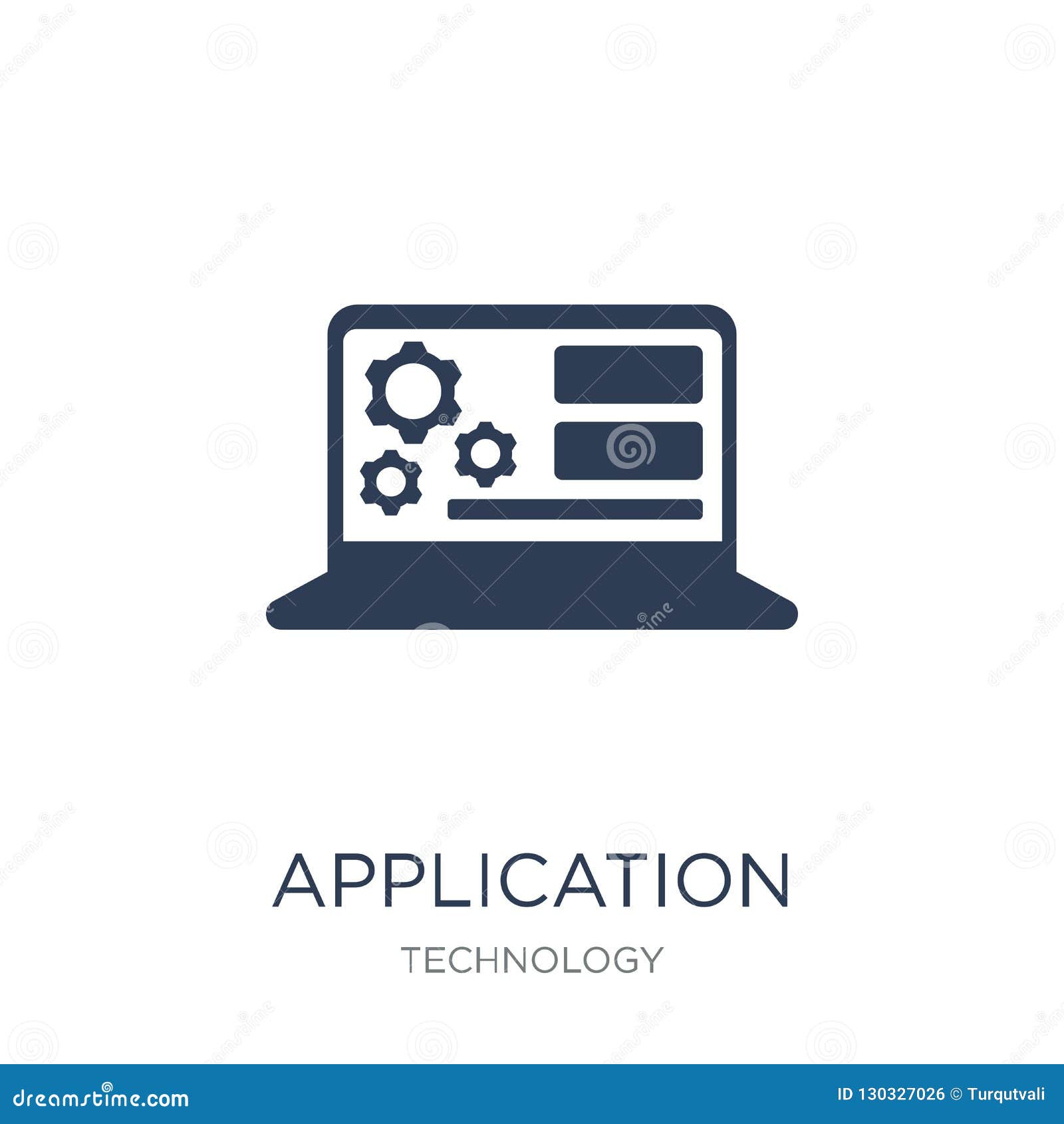 Application Icon. Trendy Flat Vector Application Icon on White B Stock ...