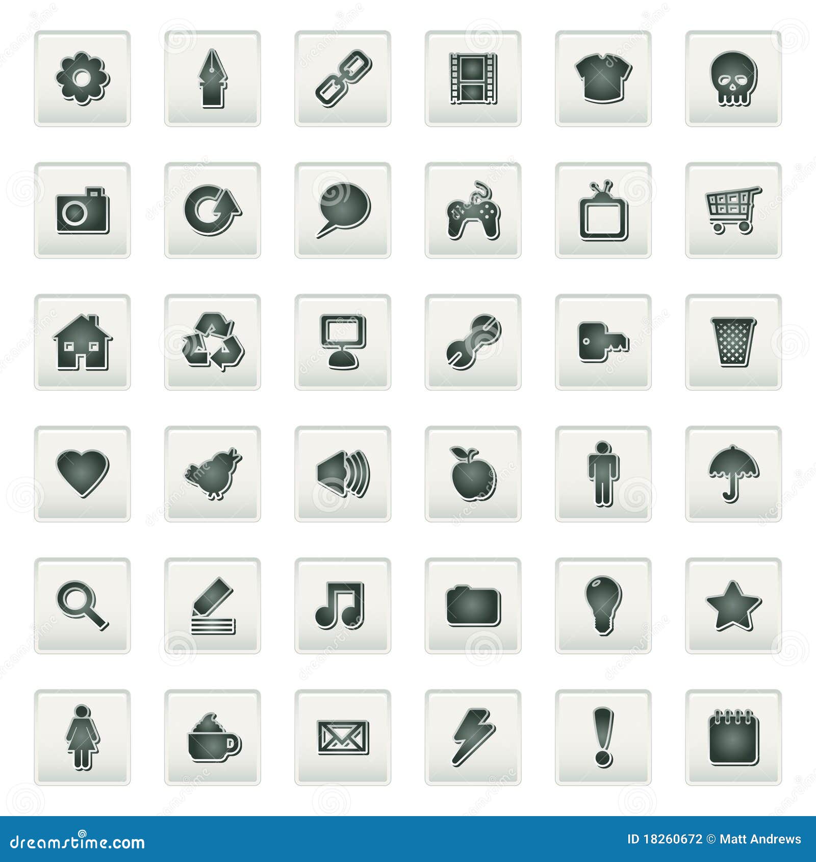 Application icons stock vector. Illustration of pictogram - 18260672