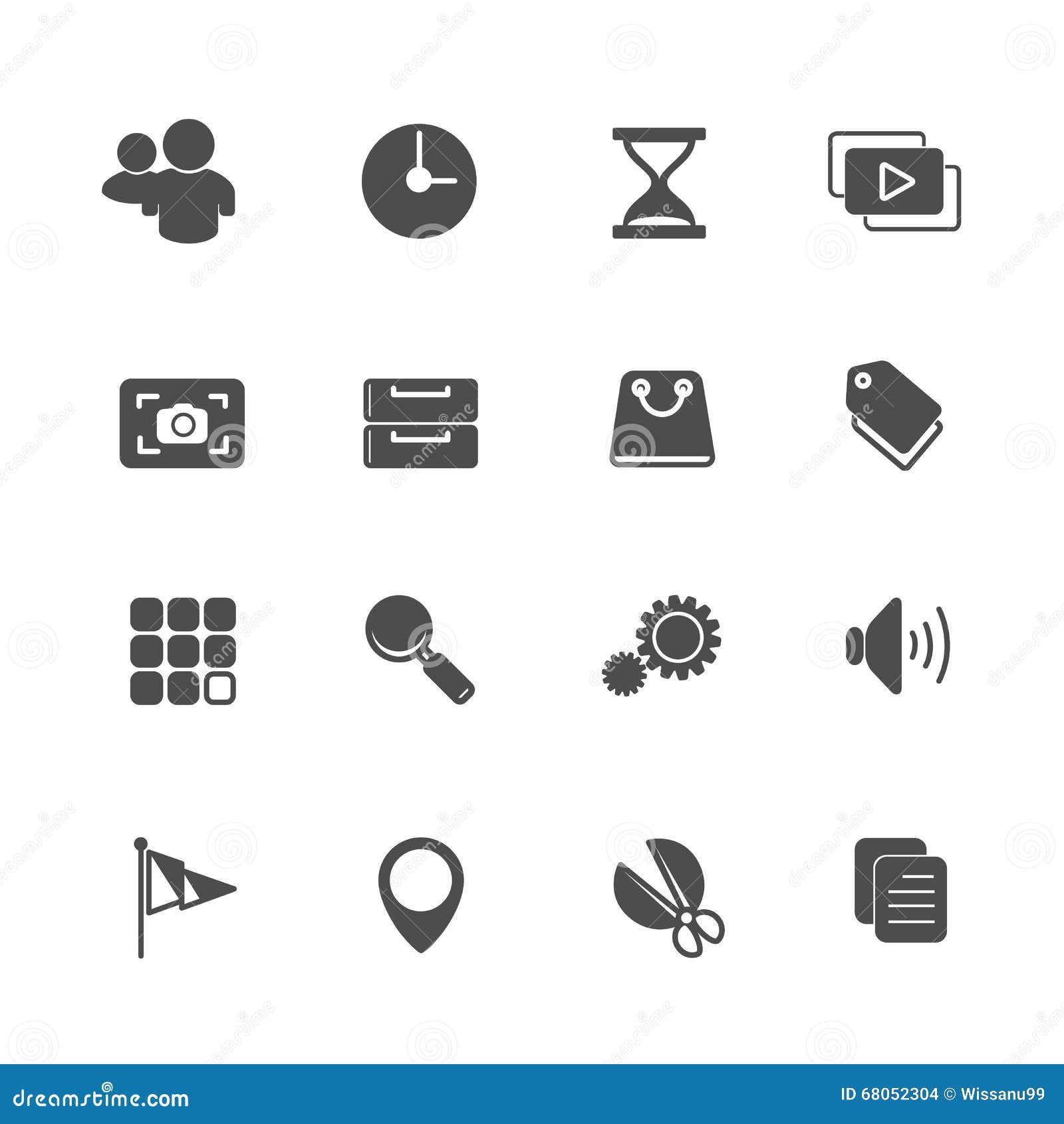 Application Icons stock vector. Illustration of multimedia - 68052304