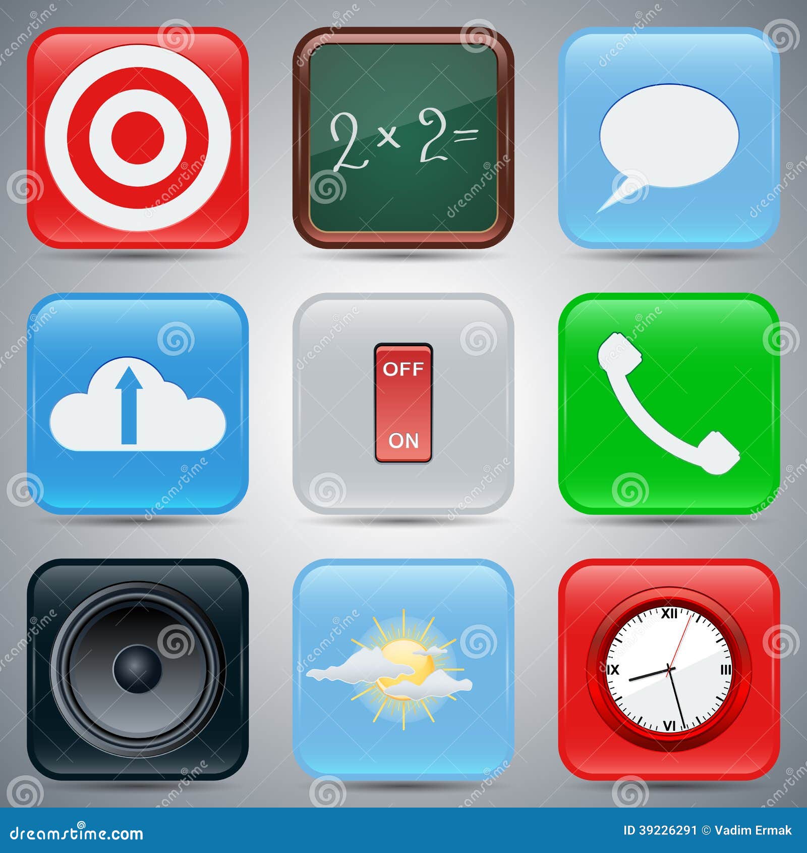 Application Icons Vector Set 2 Stock Vector - Illustration of sound ...