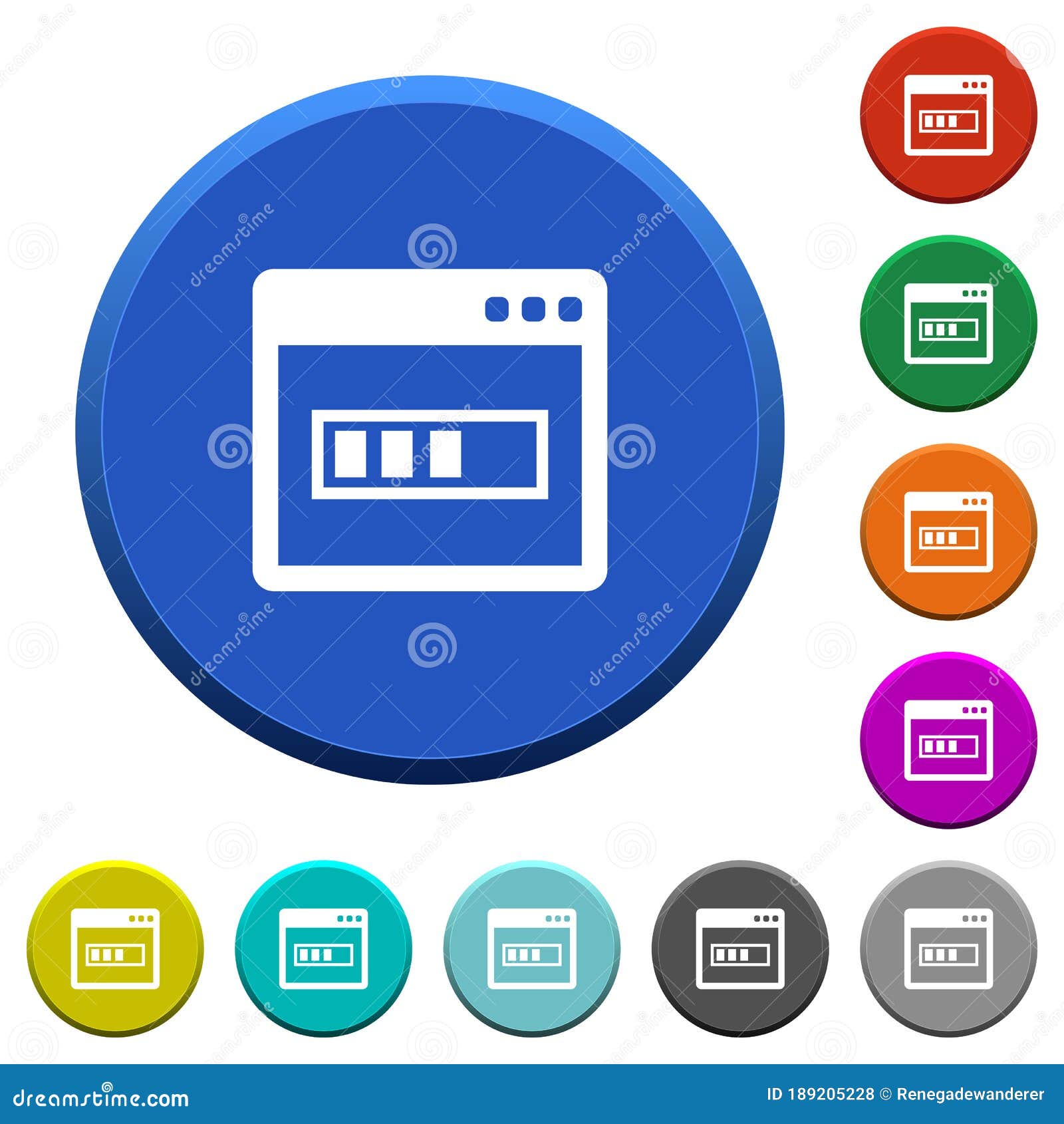 Application Installing Beveled Buttons Stock Vector - Illustration of ...