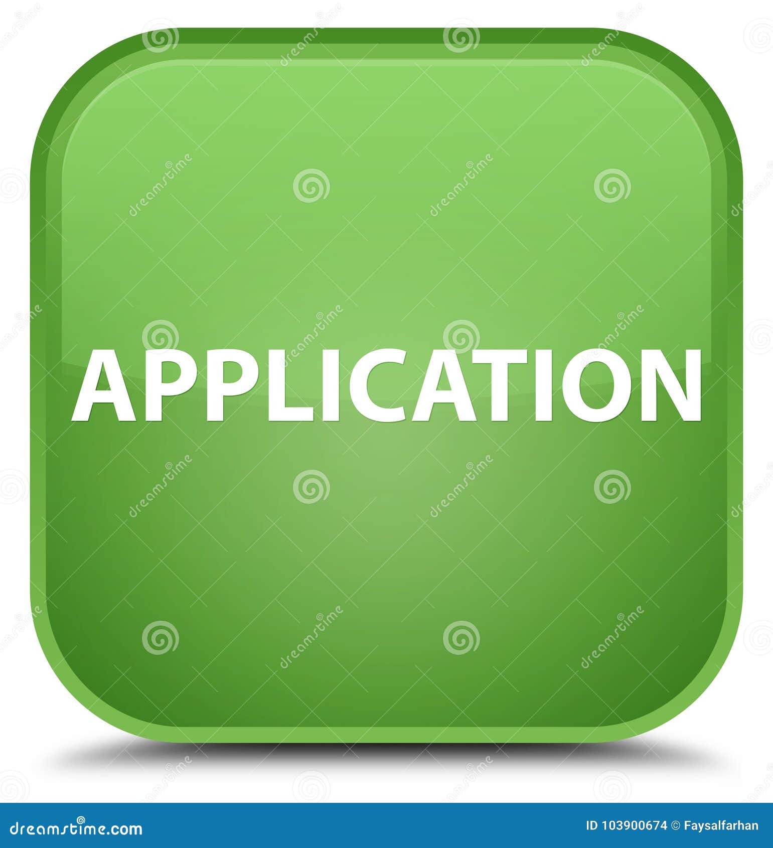 Application Special Soft Green Square Button Stock Illustration ...