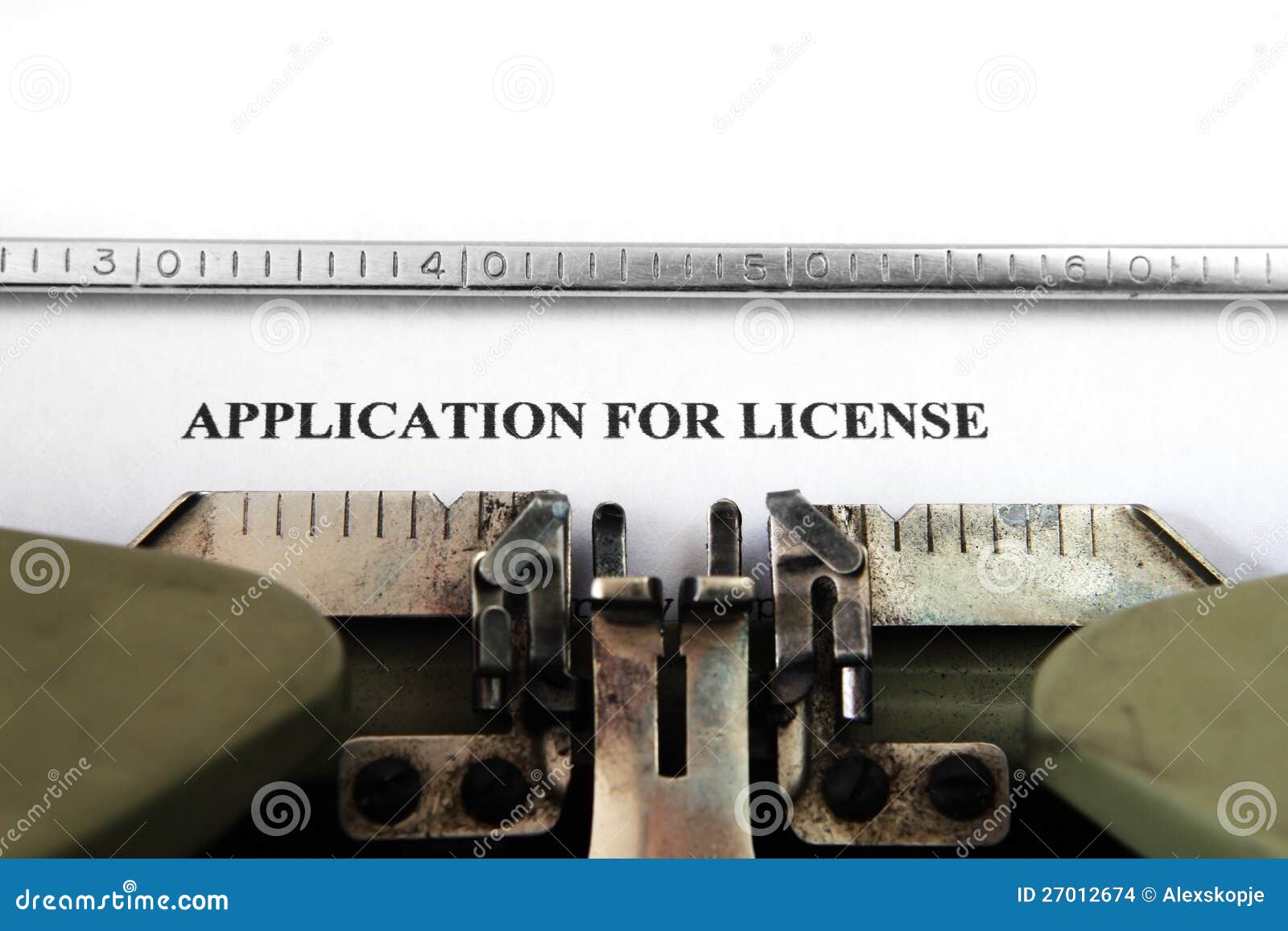 Application for license stock photo. Image of isolated - 27012674