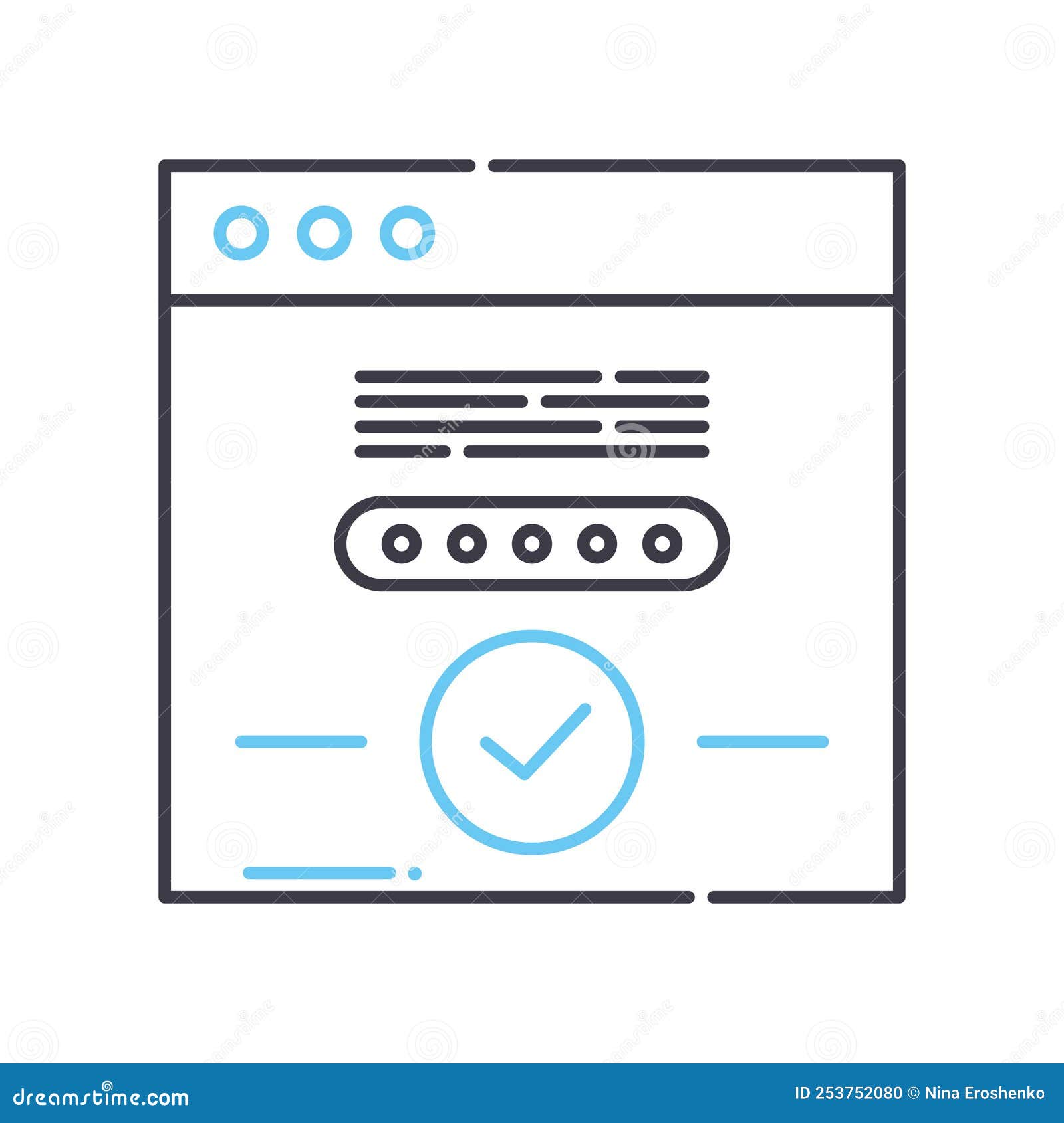 Application Line Icon, Outline Symbol, Vector Illustration, Concept ...