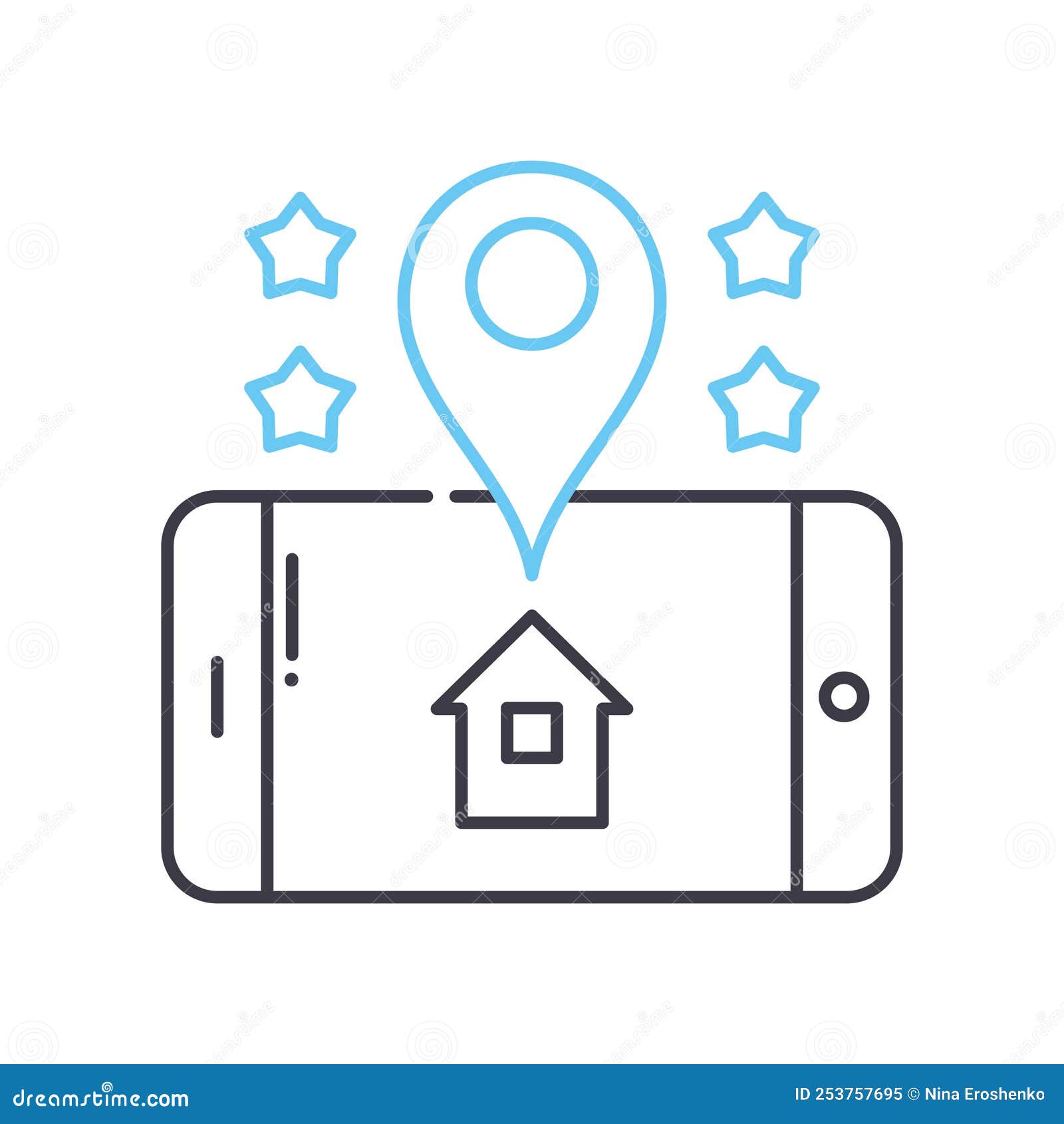 Application Line Icon, Outline Symbol, Vector Illustration, Concept ...