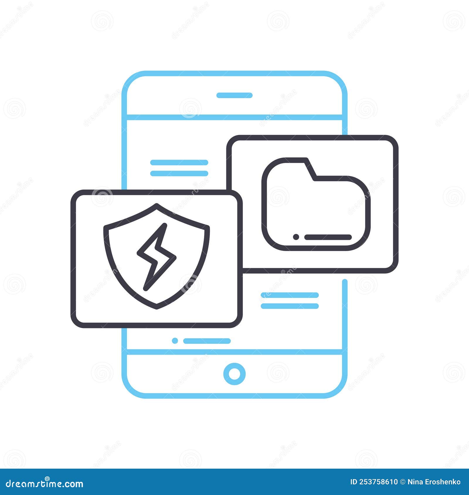 Application Line Icon, Outline Symbol, Vector Illustration, Concept ...