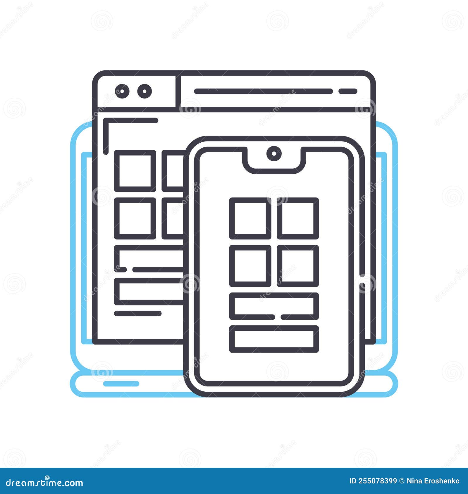 Application Line Icon, Outline Symbol, Vector Illustration, Concept ...