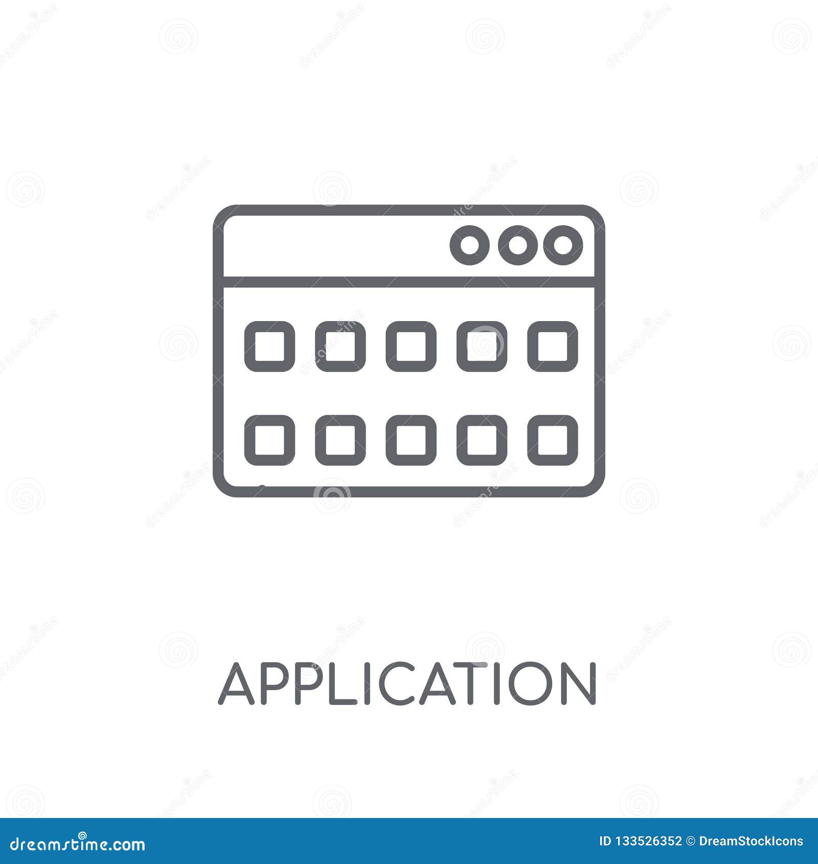 Application Linear Icon. Modern Outline Application Logo Concept Stock ...